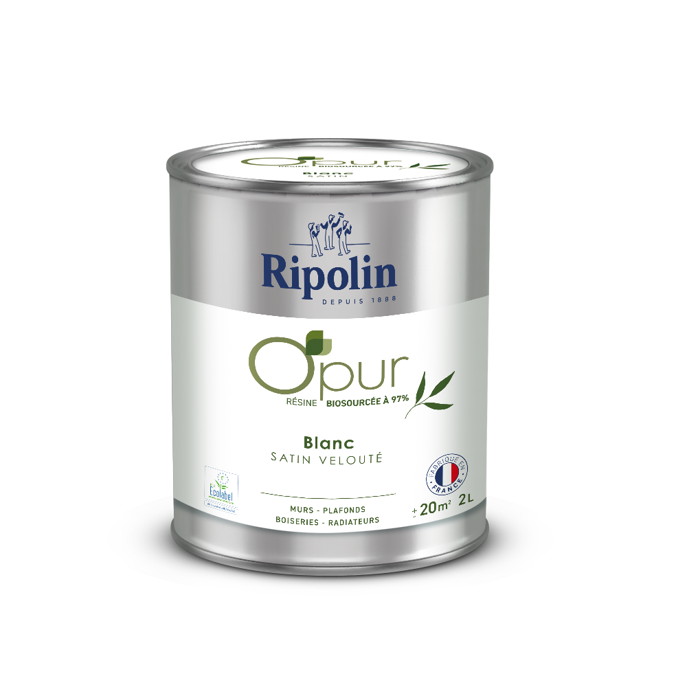 Peinture O'Pur Satin Blanc 2L | Leroy Merlin