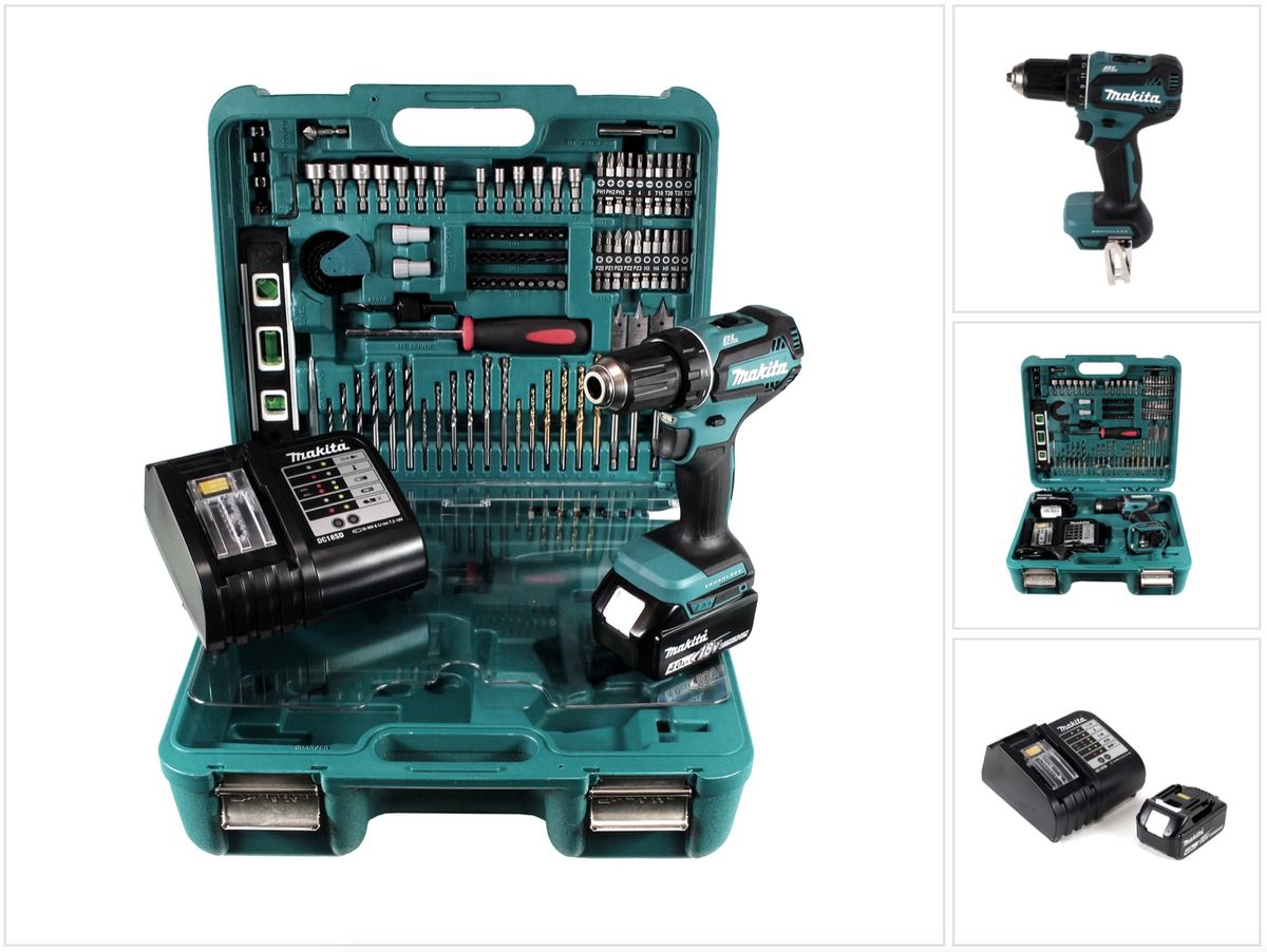 Makita DDF 485 SMTK Perceuse visseuse sans fil 18 V + 1 x Batterie 4,0 ...