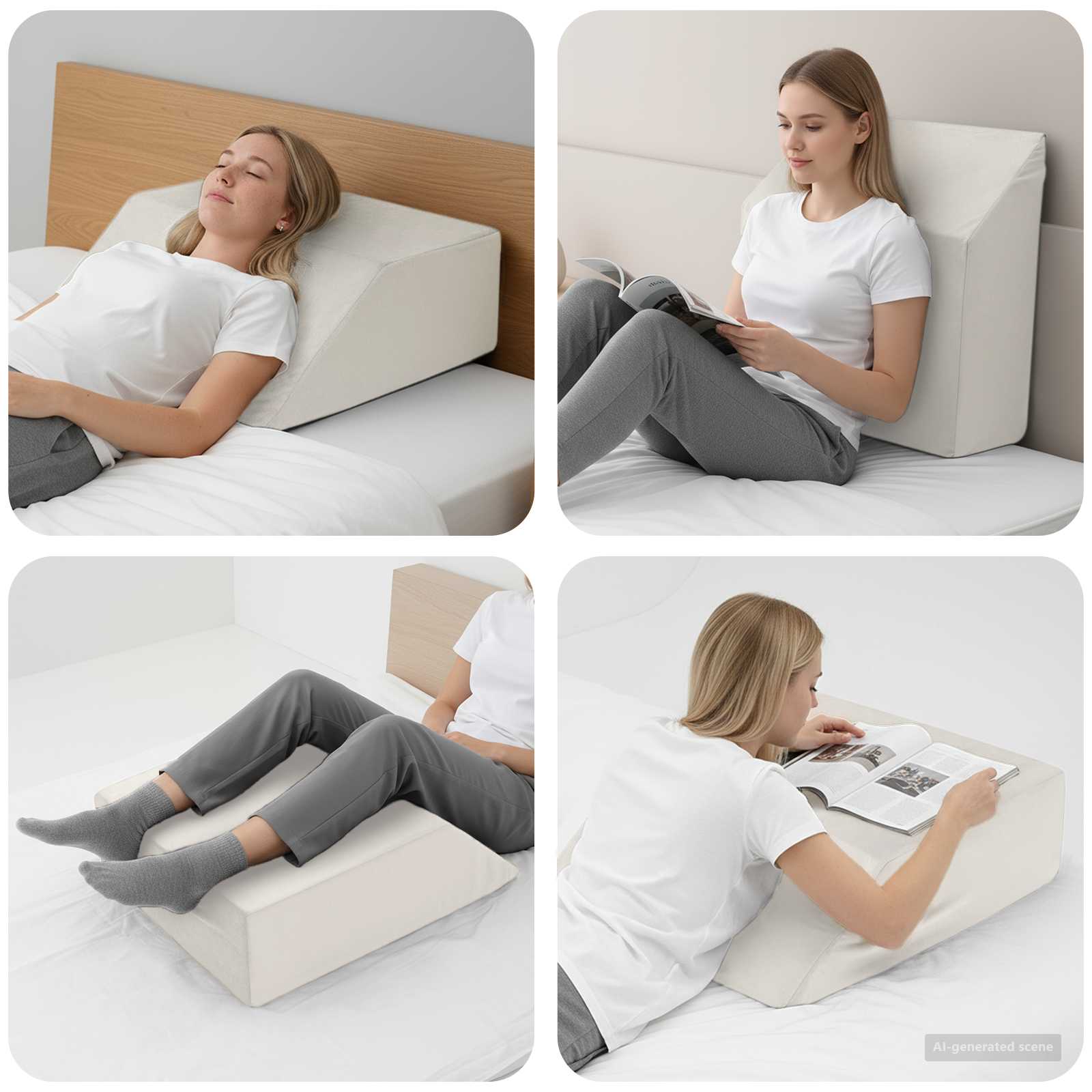 Almohada para Piernas Liso 63 x 52 x 19,5 cm | Leroy Merlin