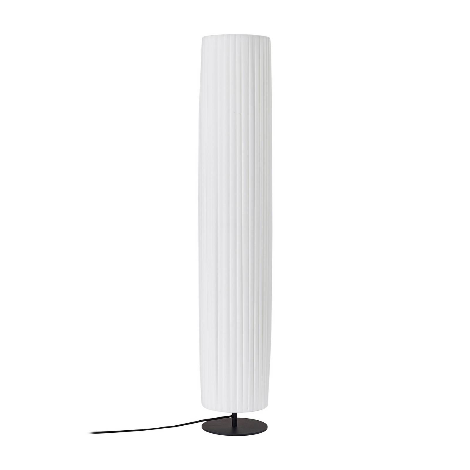 Lampe sur pied Lindby Virelle, blanc, textile, hauteur 117 cm, E27 ...