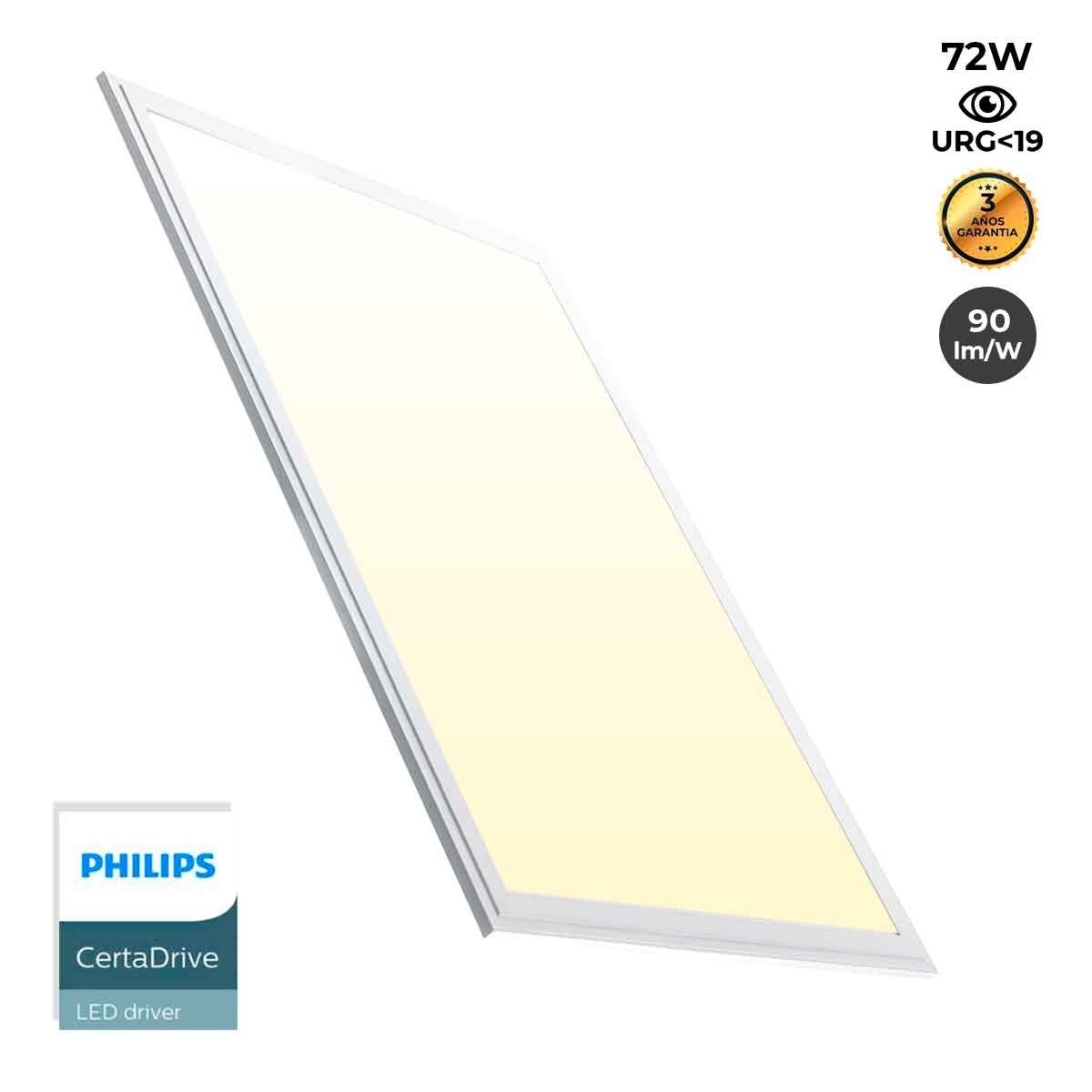 Panneau LED 120x60 extra-plat - Driver PHILIPS - 72W - UGR19 - Blanc ...