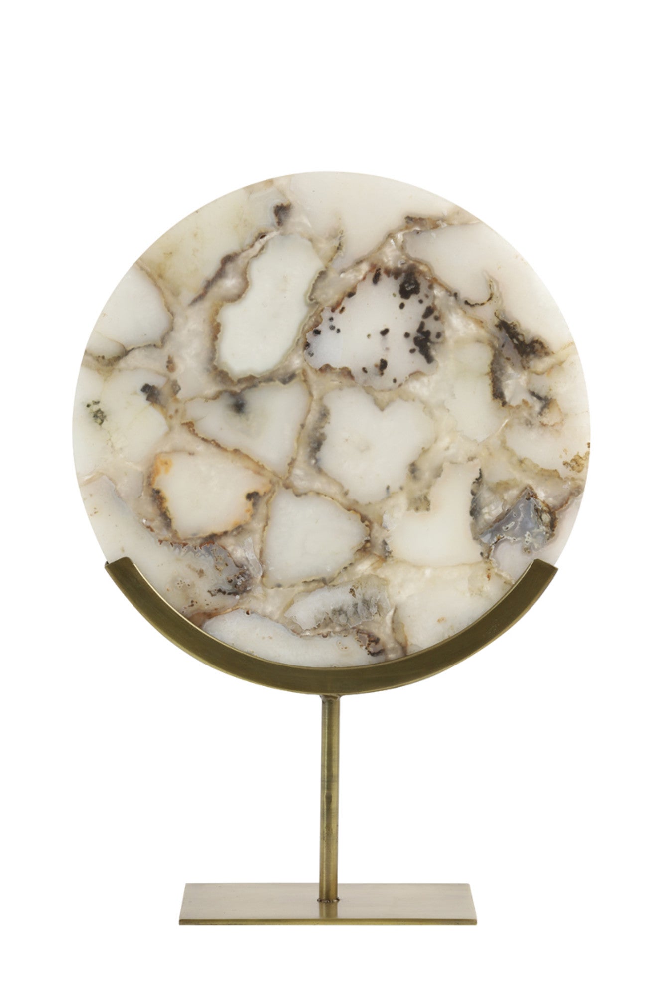 Ornement Light & Living GOUYA en pierre d'agate rouge antique en bronze ...