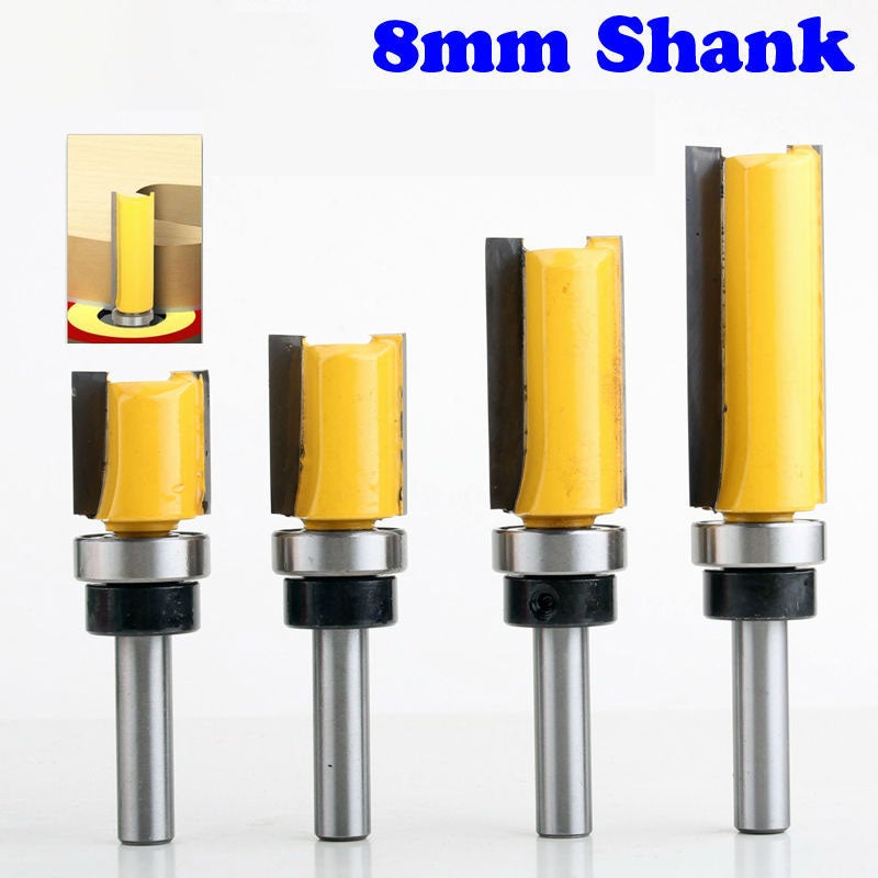 Lot de 4 Fraises pour Défonceuses 8mm, Fraise Metal Defonceuse a Bois ...