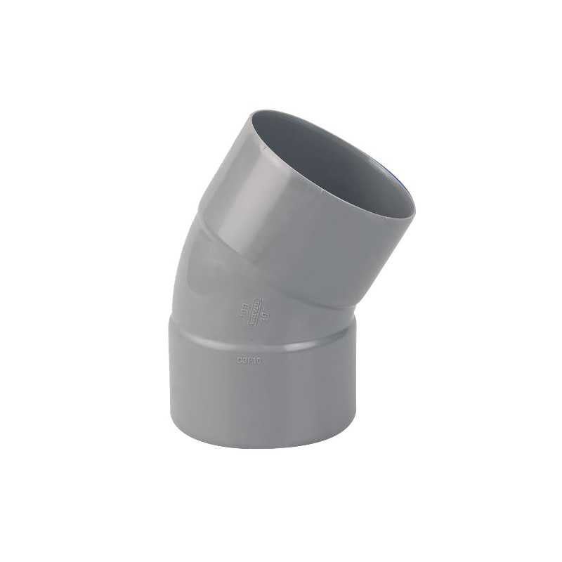 Coude PVC WAVIN 30 degrés double femelle DN100 référence 3025724 gris ...
