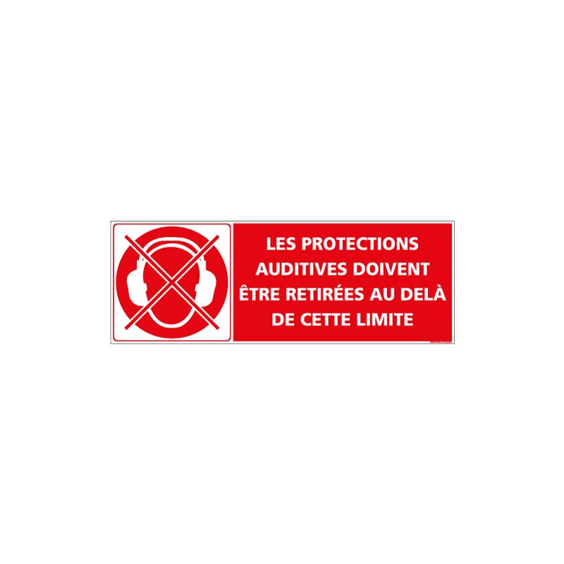 PANNEAU INTERDICTION DE PORTER DES PROTECTIONS AUDITIVES (D1083) 700 x ...