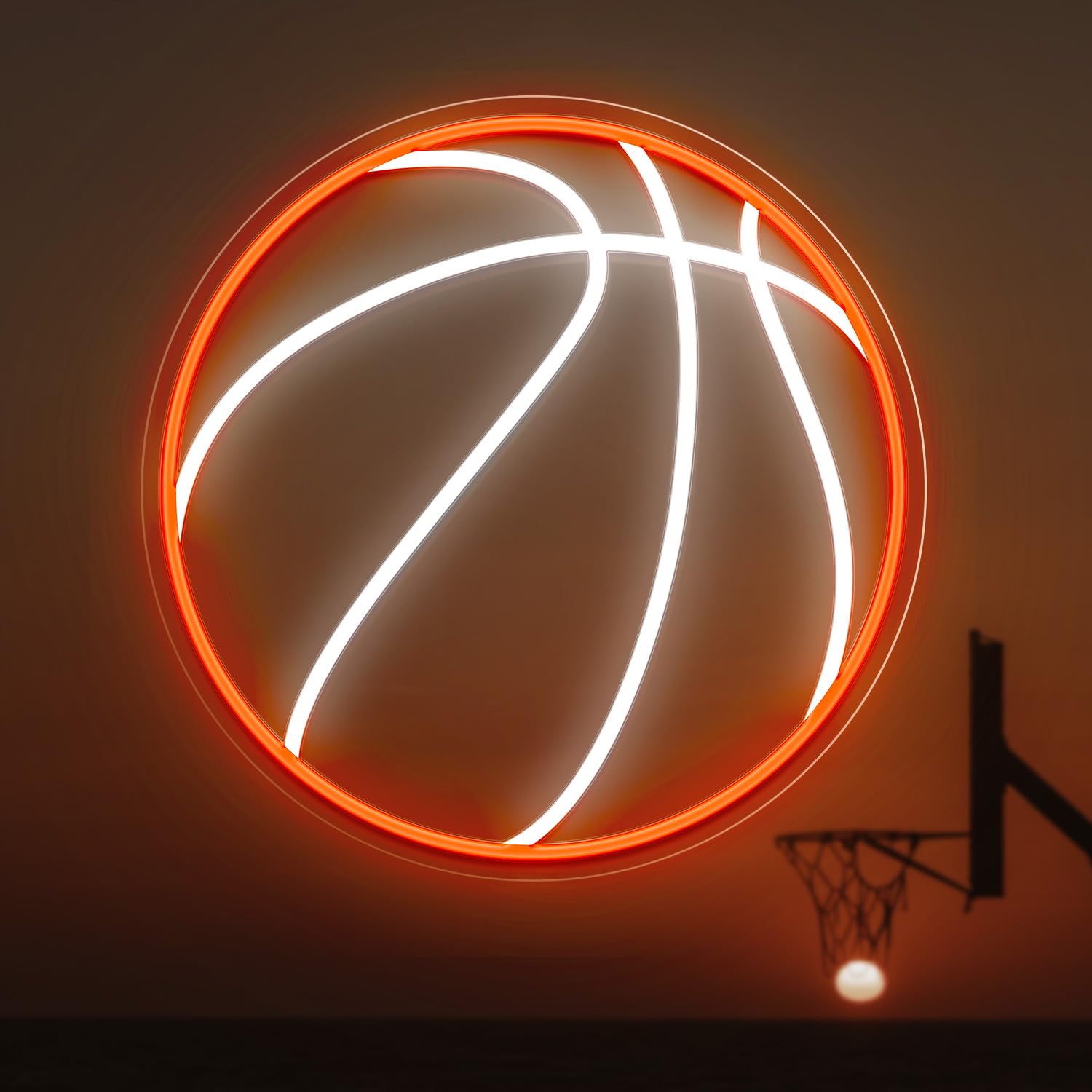 Insegna al neon da basket, luce al neon a LED dimmerabile da 32*32 cm ...