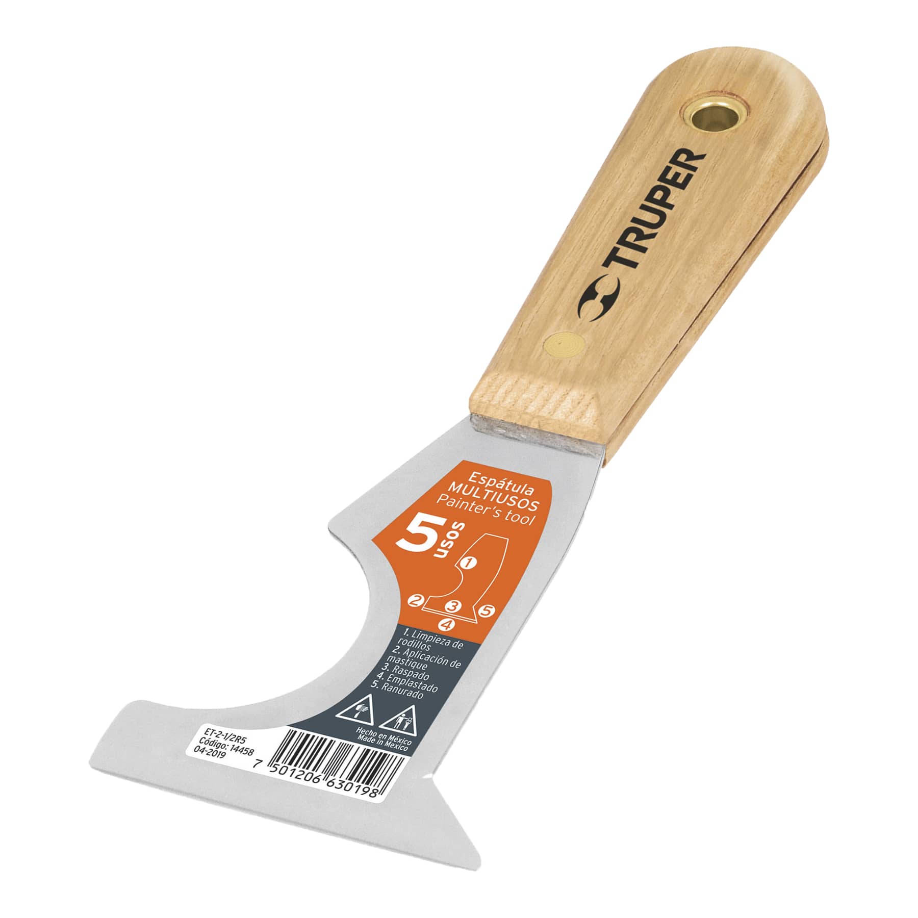 Espátula 5 usos con mango madera - 63 mm | Leroy Merlin