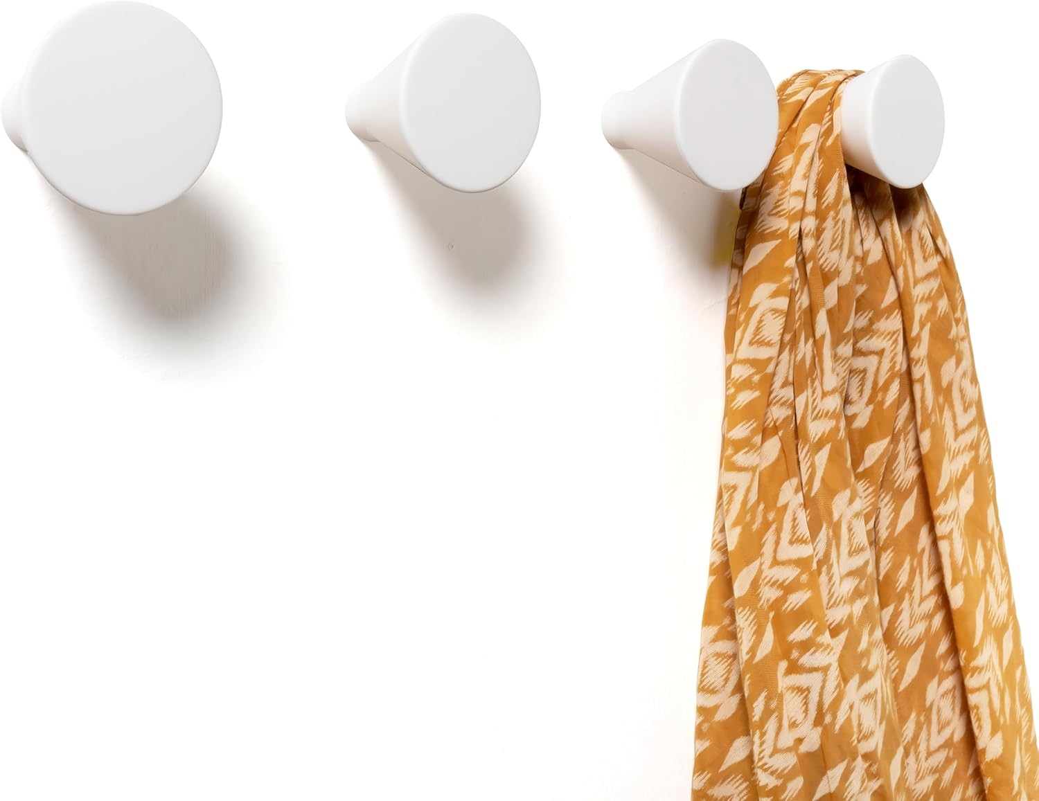 4 Patere Porte Manteau Mural Blanc - Patère Murale Deco Crochets Design ...