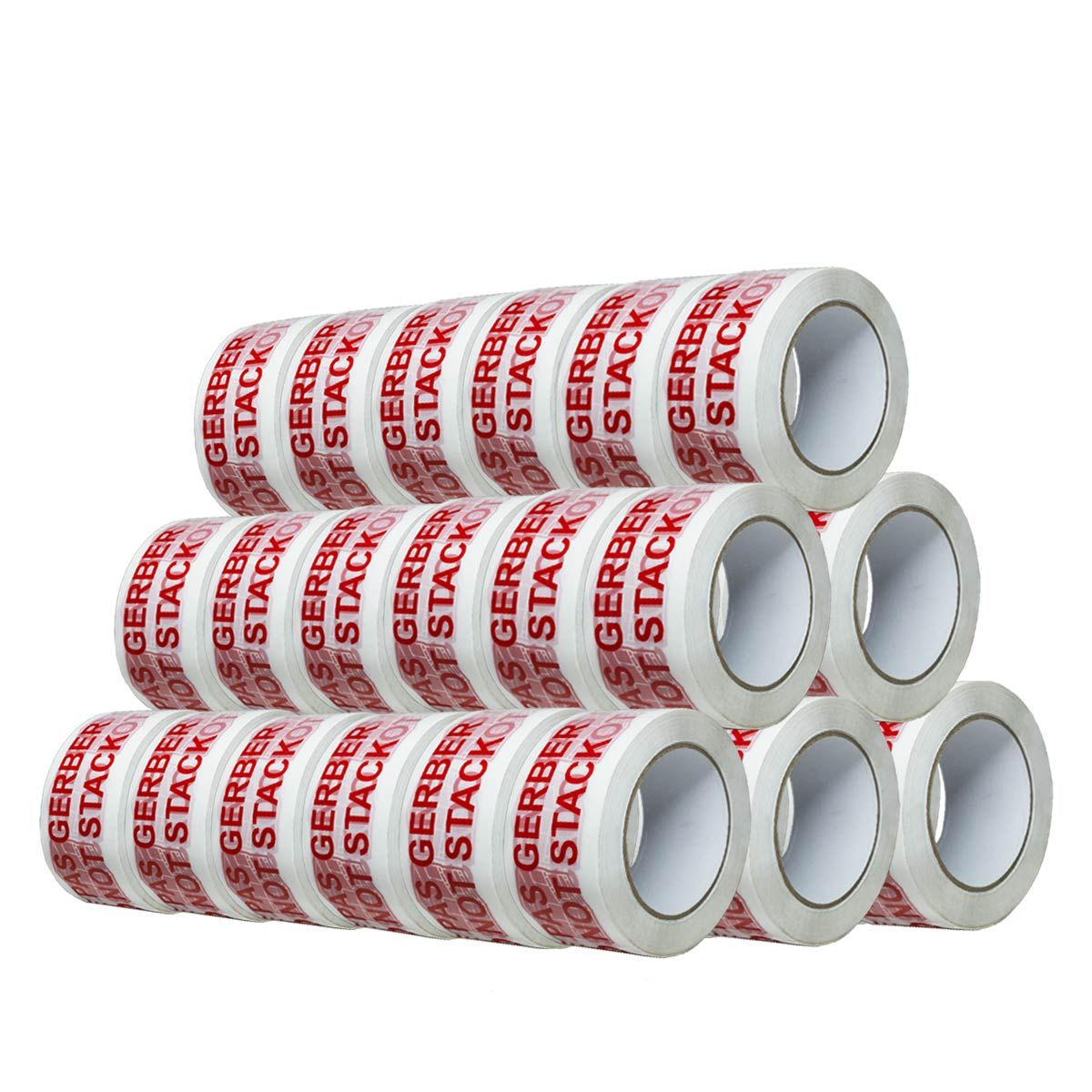 Ruban adhésif d'emballage 28µ blanc imprimé "NE PAS GERBER" en rouge ...