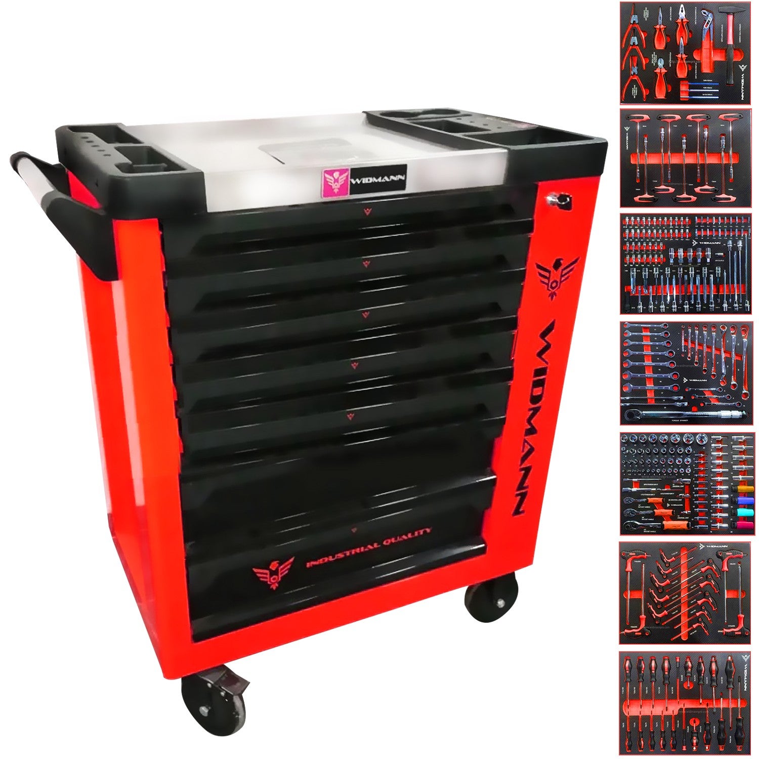 Servante d'atelier Widmann Tools Max edition 9/7 Layers RED, complète ...