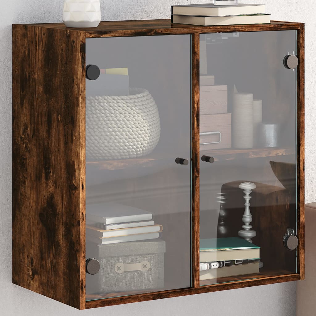 Pensile con ante in vetro rovere fumé 68x37x68,5 cm | Leroy Merlin