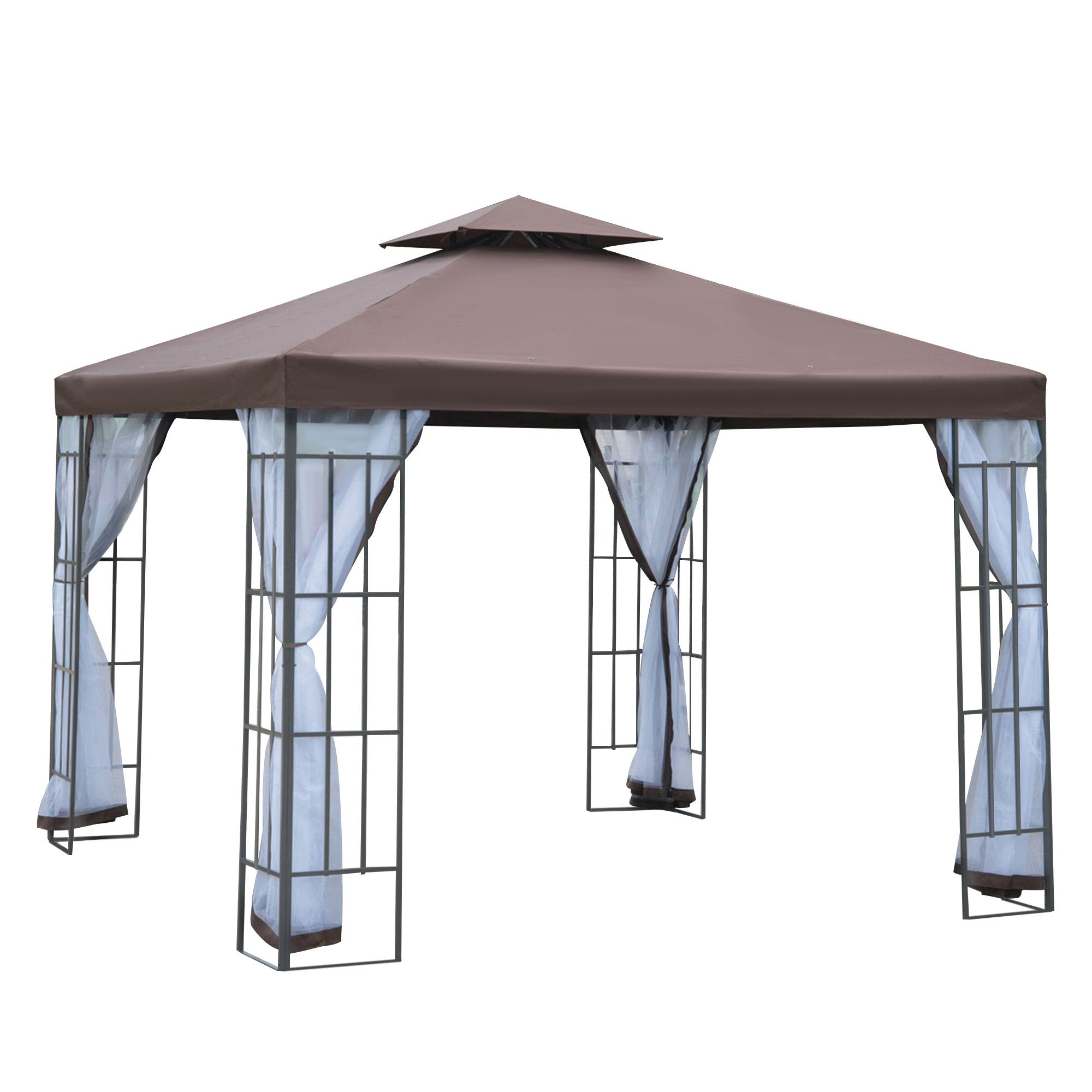 Carpa de jardín con mosquitera y paredes laterales, carpa para fiestas ...