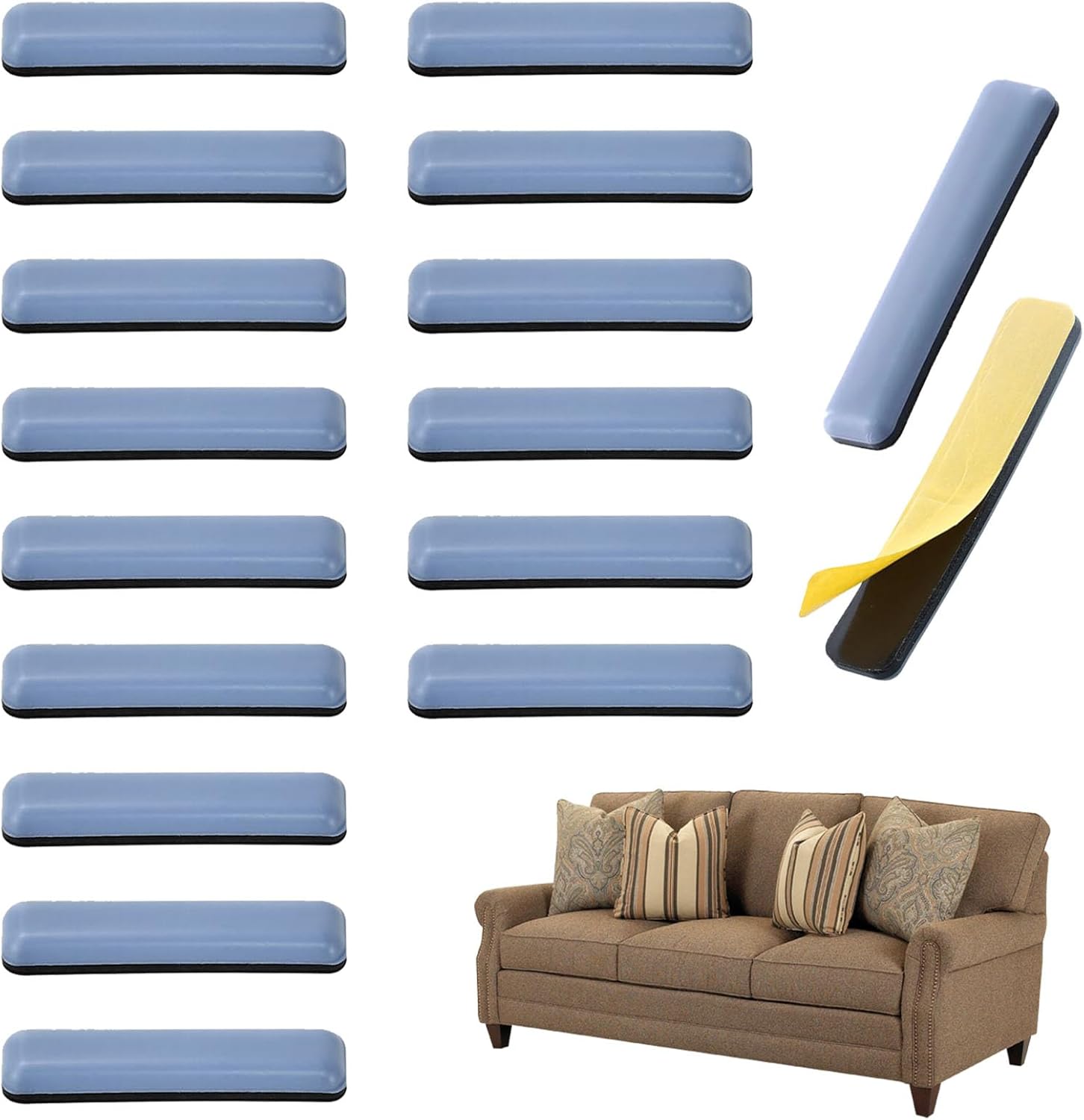 Patins de meubles, 15 pièces, patins de meubles autocollants en téflon ...