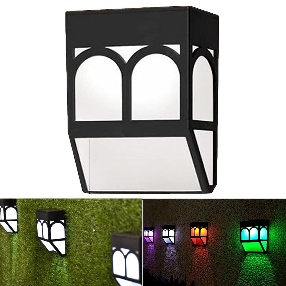 Lampes solaires d'extérieur, lumière de clôture solaire LED à 2 Modes ...