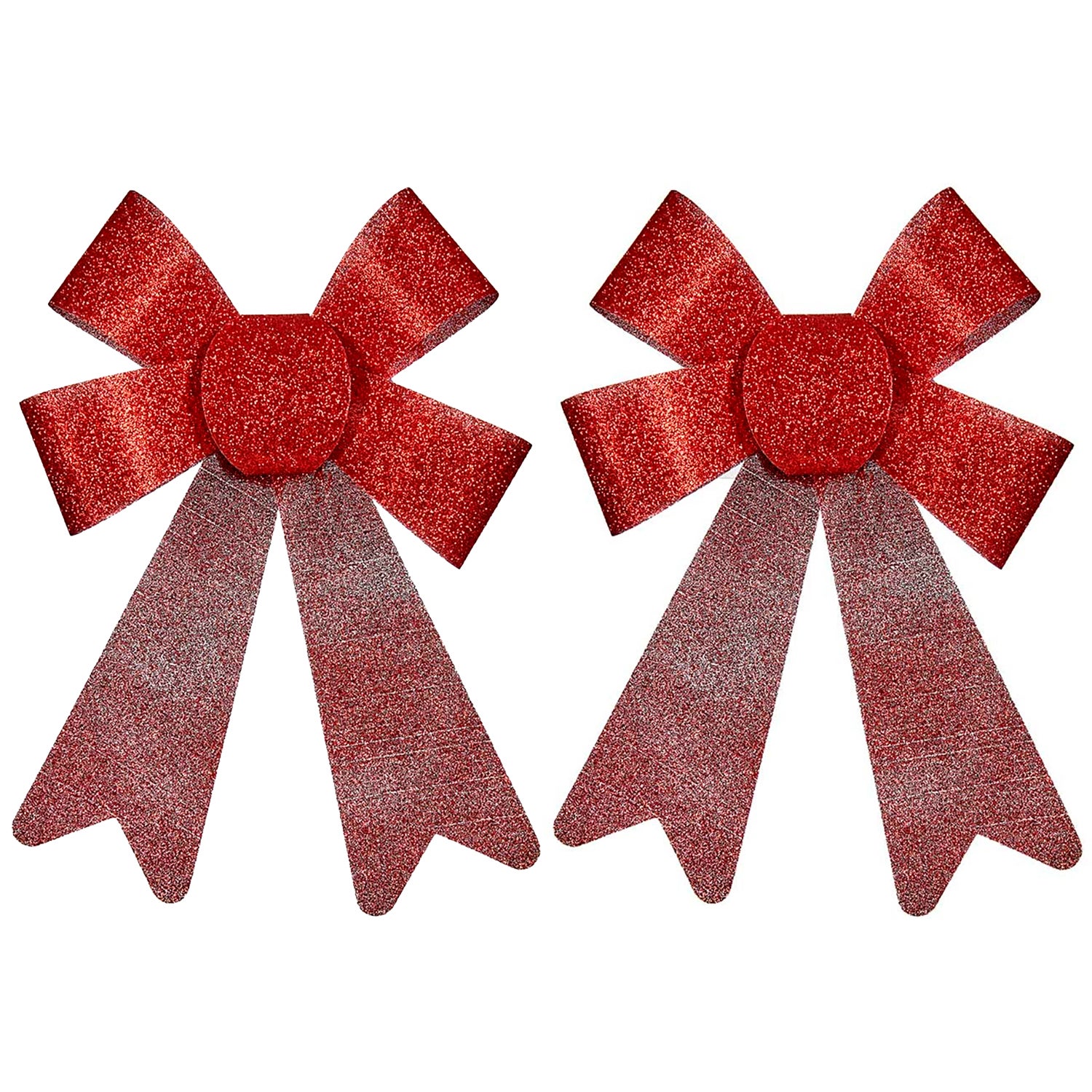 Set de 2 lazos decorativos color rojo. Tamaño 15x17cm. | Leroy Merlin