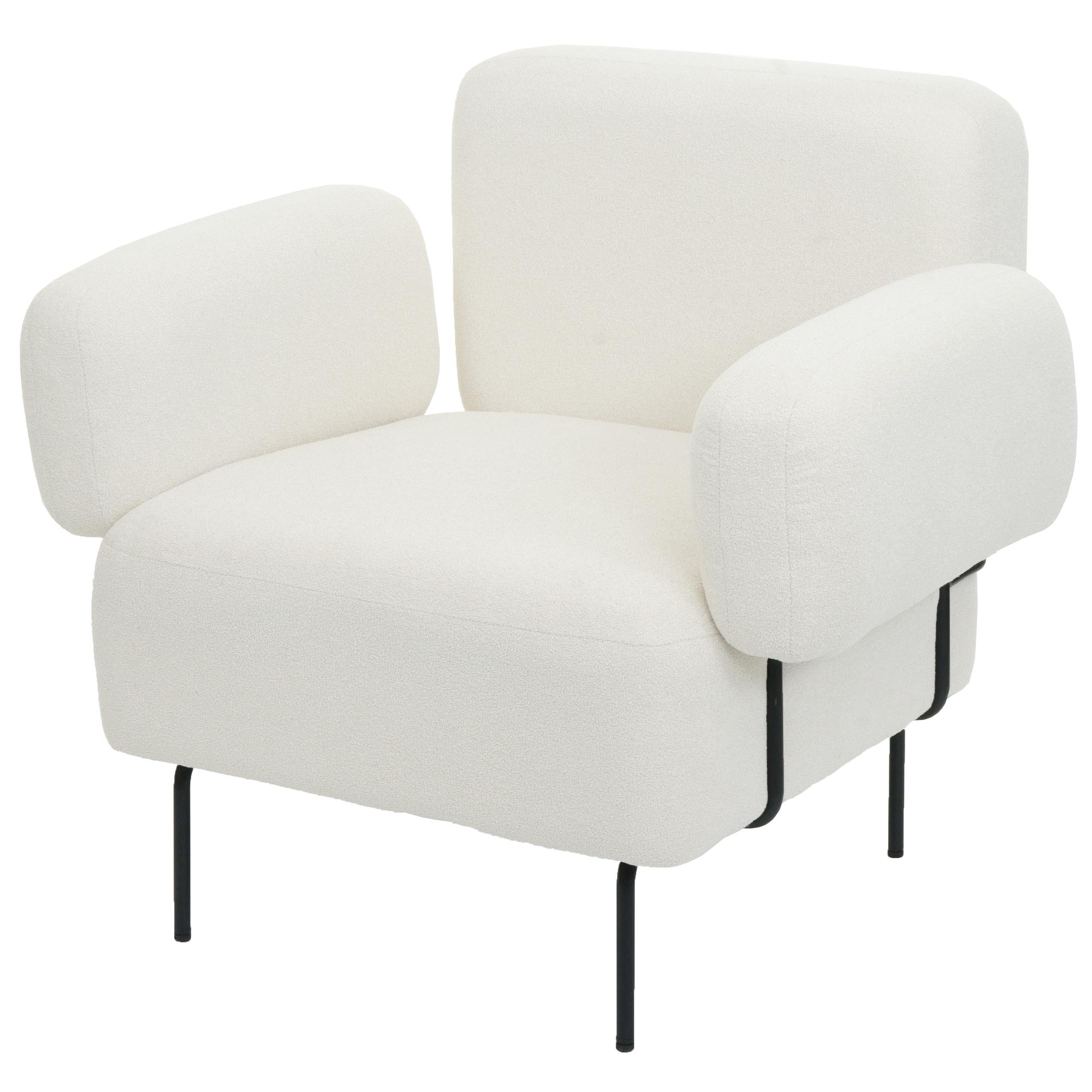 Sillón lounge asiento ancho con reposabrazos asiento acolchado tela con ...