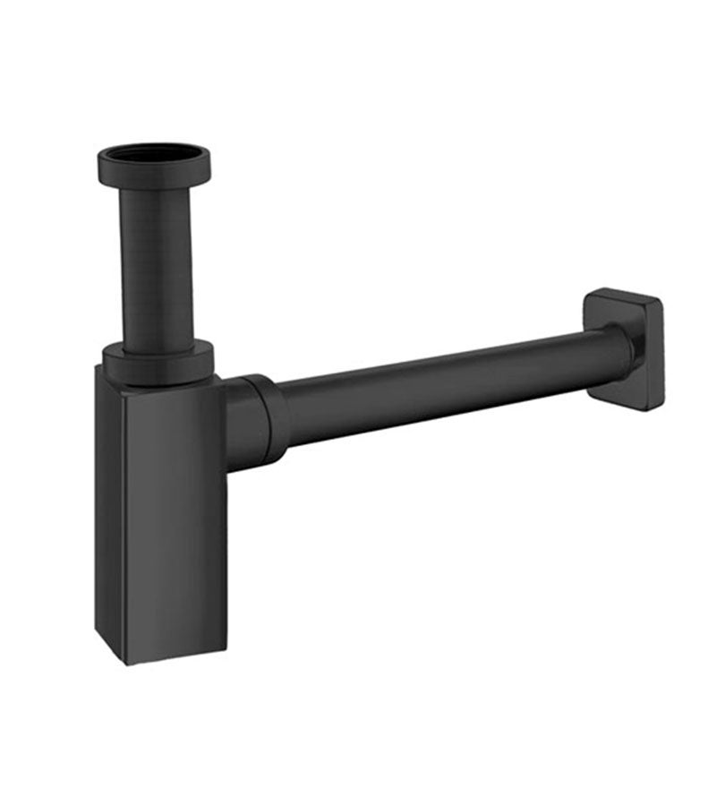 Siphon lavabo Square PVD Noir Mat Brossé | Bricoman