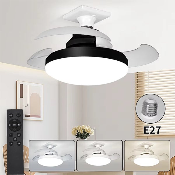 Piccola plafoniera a LED a scomparsa, E27, 3000K-6500K, dimmerabile, 3 ...