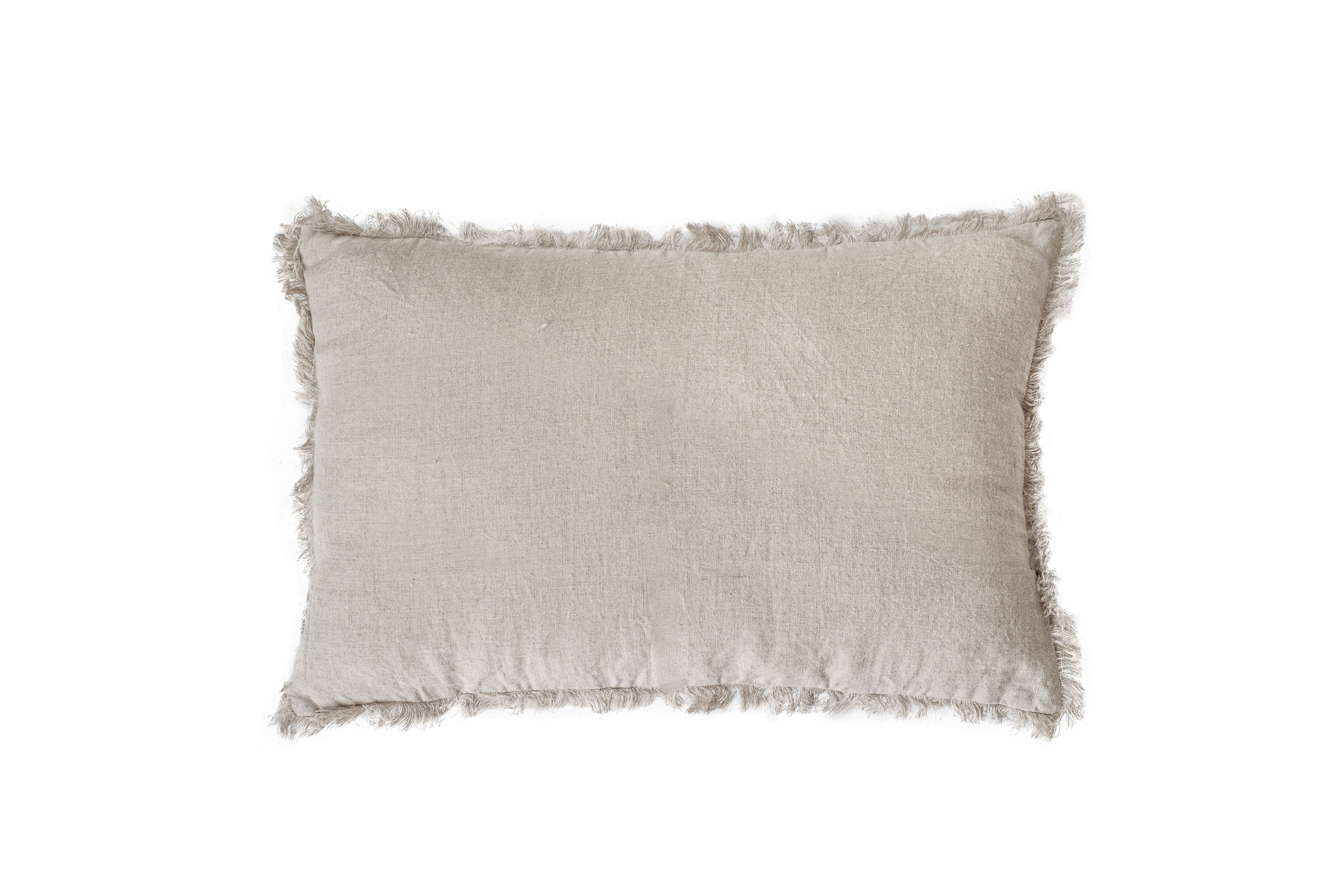 Cuscino rettangolare in lino naturale 50x30 cm – Per divano e letto ...