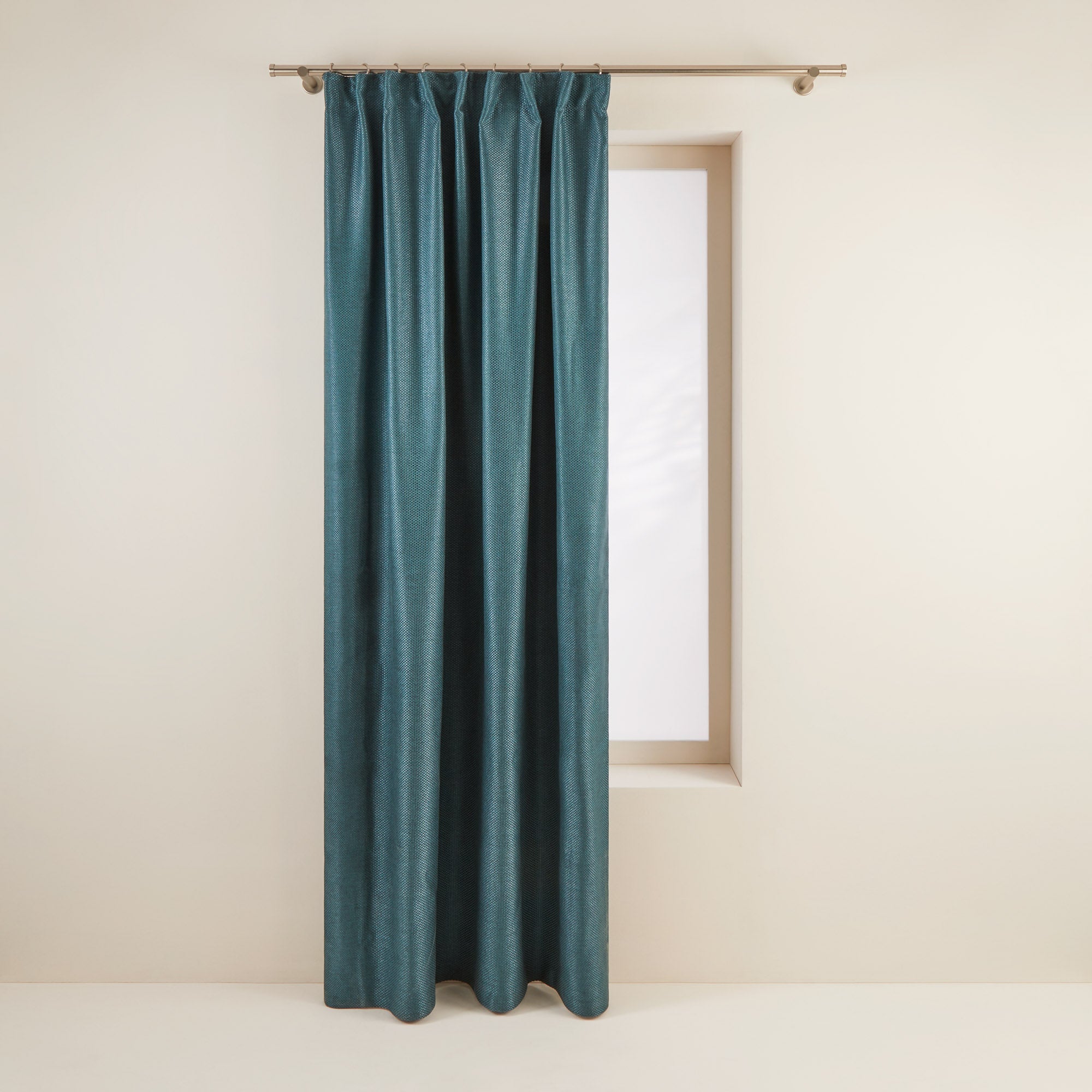 Rideau à galon fronceur COCONUT epicea 145x220 cm | Leroy Merlin