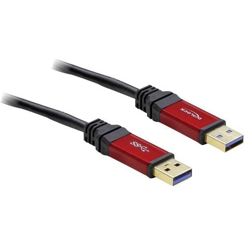 Delock Câble USB USB 3.2 Gen1 USB-A mâle, USB-A mâle 5.00 m rouge, noir ...