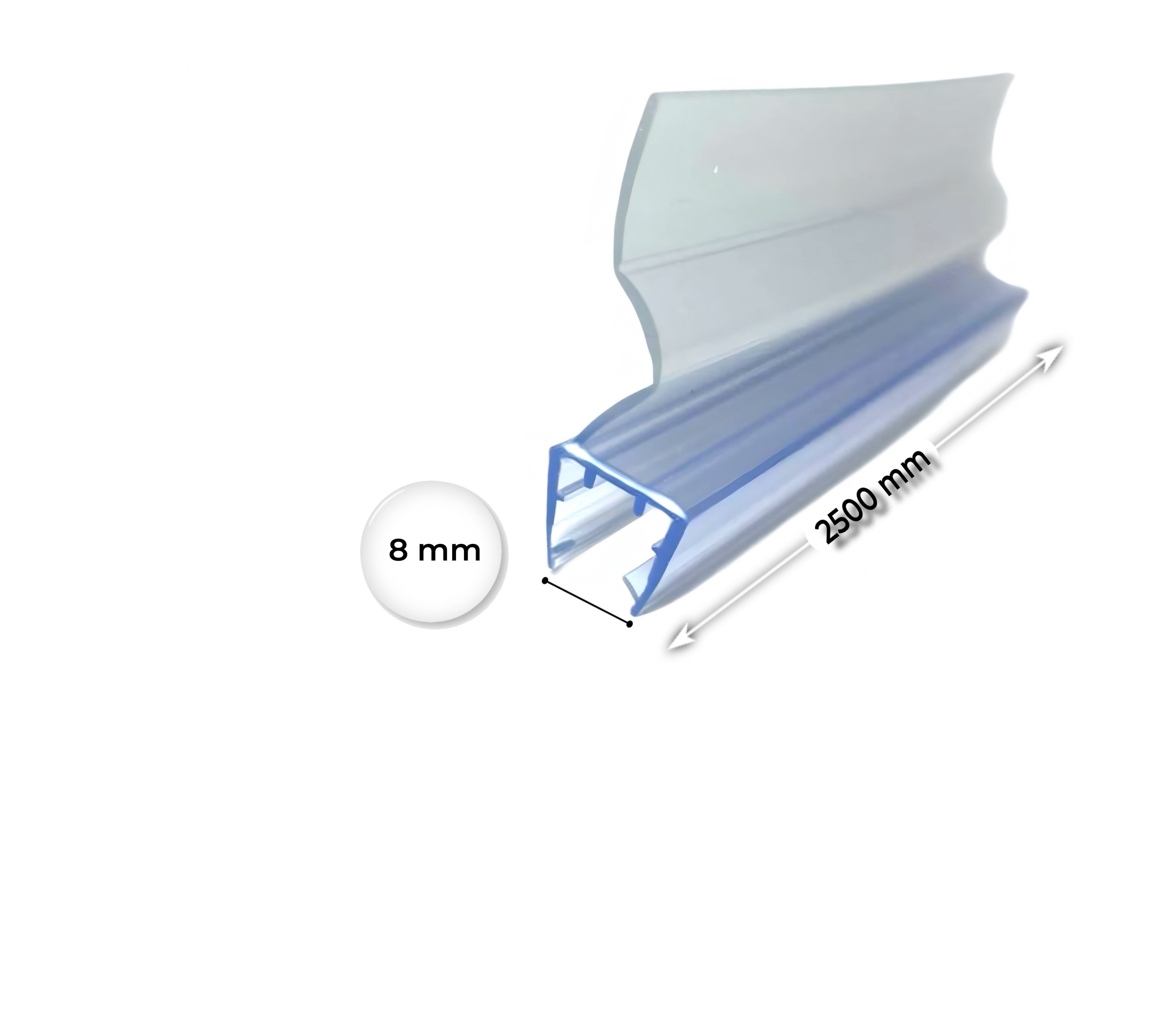 Profil transparent et rigide avec aile flexible en forme de Z, pour ...