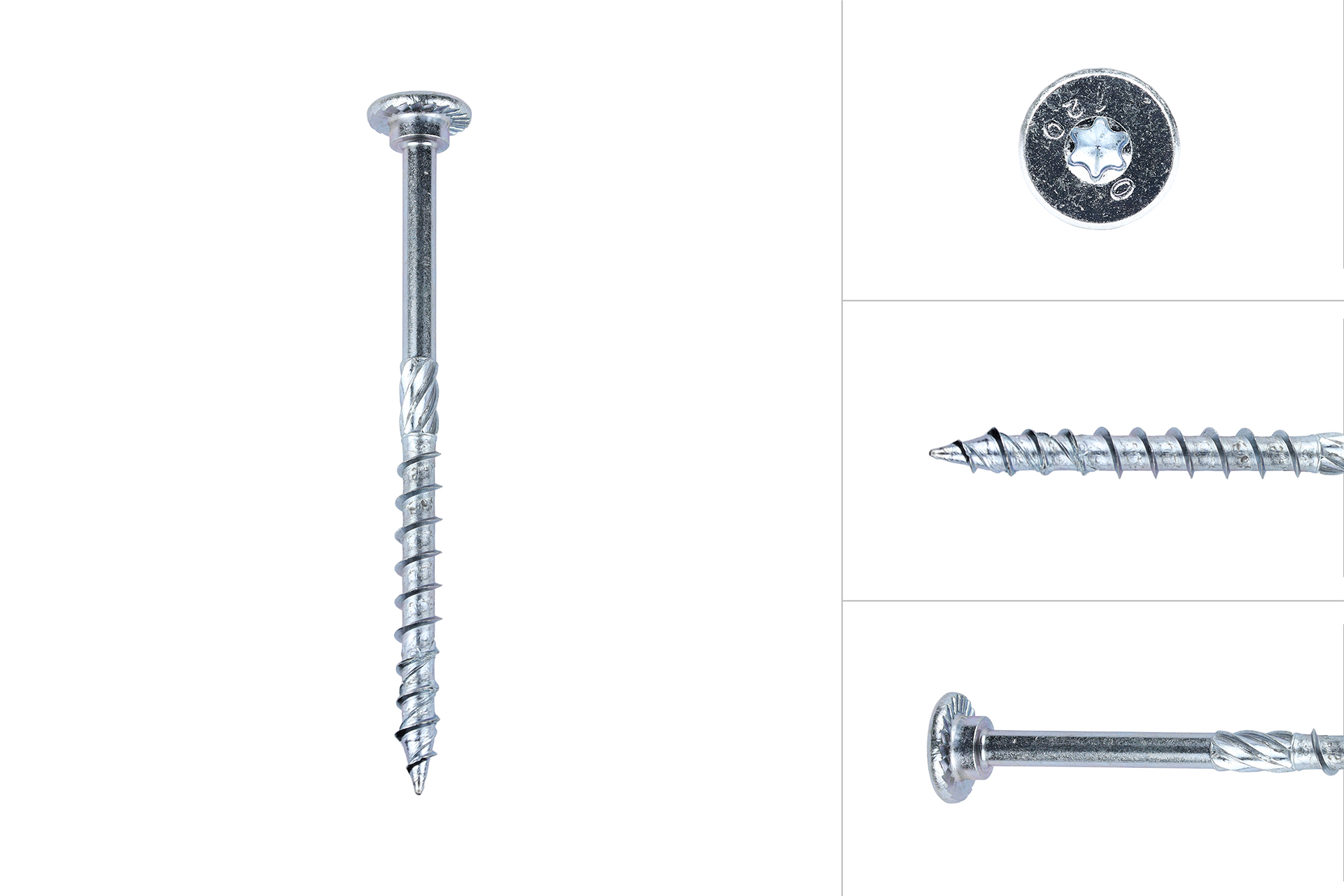 Wovar Vis pour construction en bois Zinc 6 x 120 Torx 30 - Boîte de 100 ...