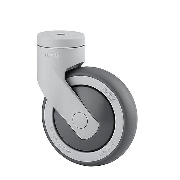 Rueda giratoria aro de goma ø80 tp antihilo con freno mono nucleo ...