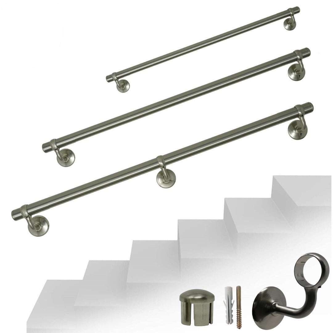 Corrimano a muro in Acciaio Inox Satinato D.32 50CM | Leroy Merlin