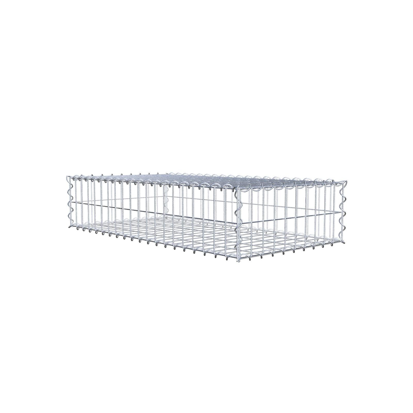 Gabion 100 cm x 20 cm x 50 cm (dł. x wys. x gł.), rozmiar oczek 5 cm x 10 cm, spirala - Leroy Merlin