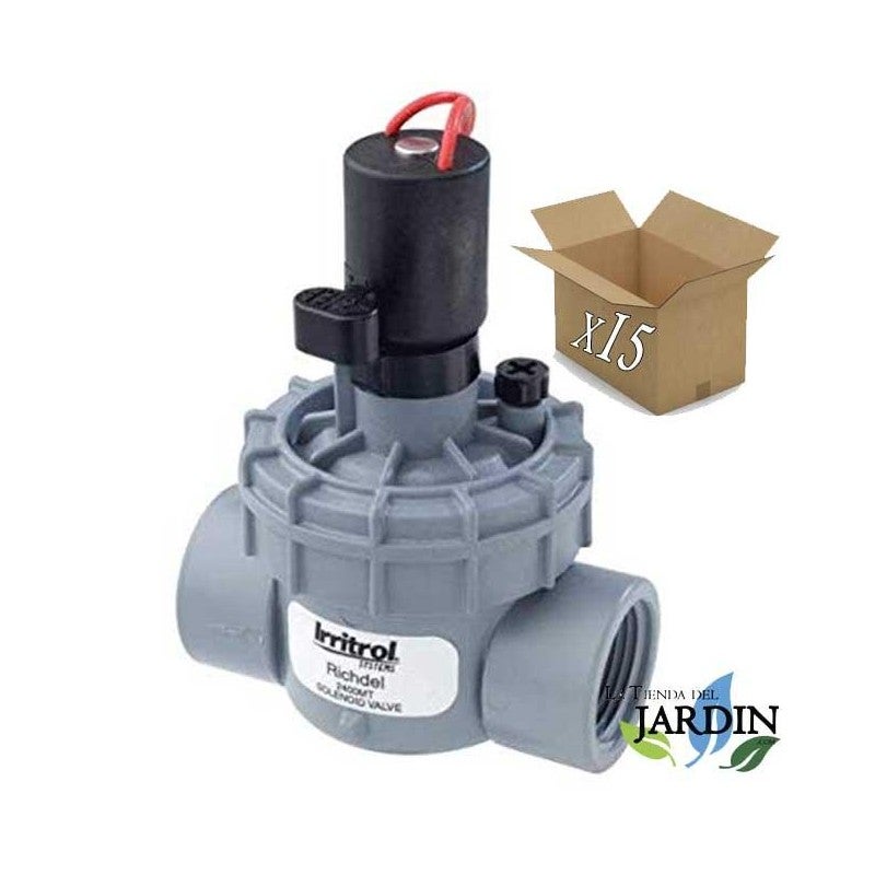 Pack 15 Electroválvulas de riego 24V Irritrol 2400MT 1'' tapa roscada ...