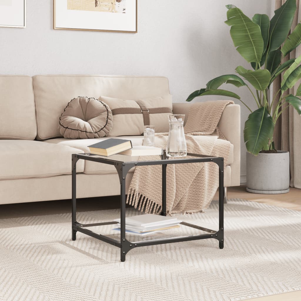 Table basse | Table d'appoint | Table de Salon avec dessus en verre ...