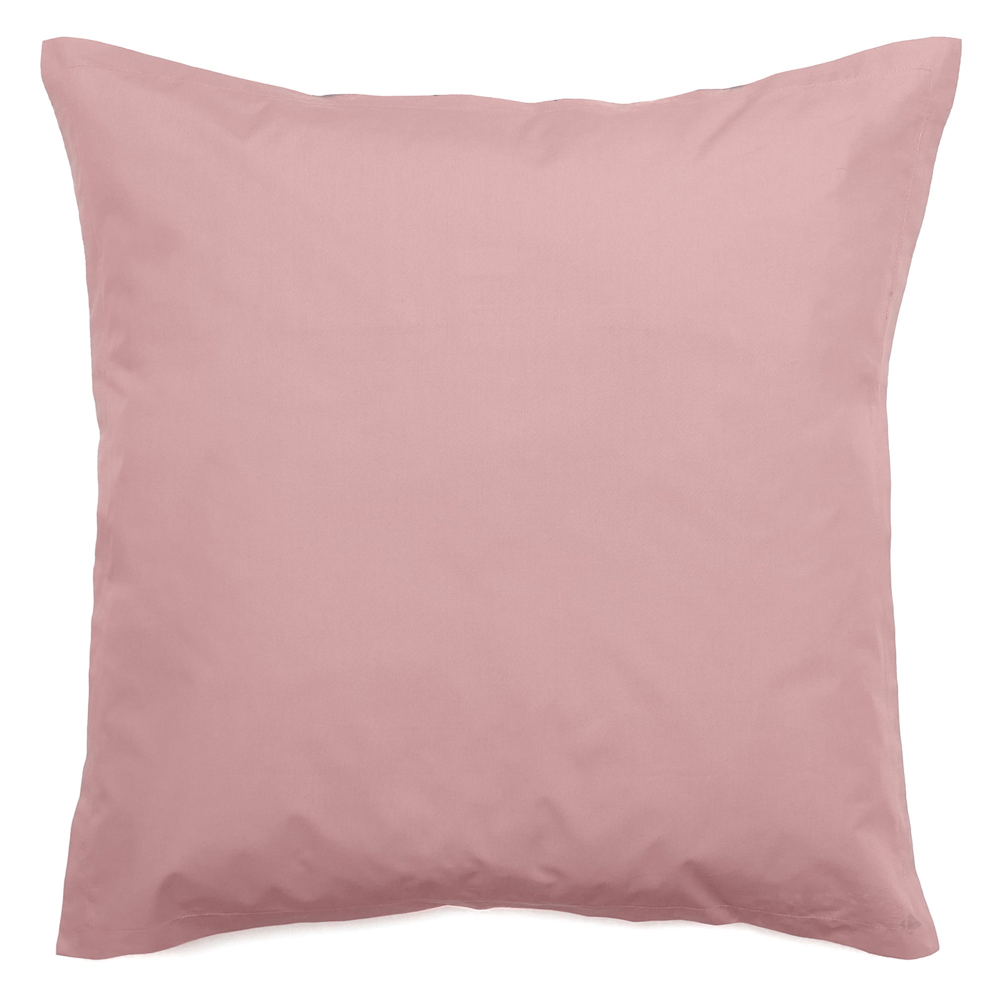 Taie d'oreiller volants plats 65x65 cm percale de coton MANOIR Rose ...