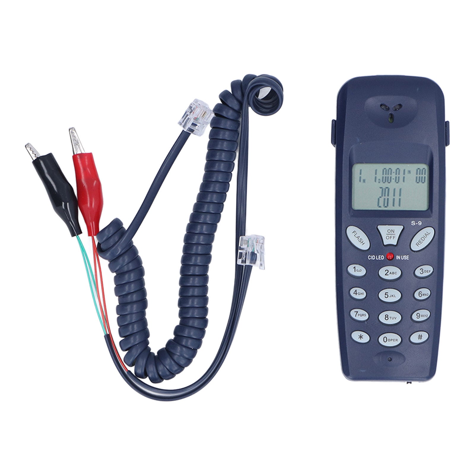 Téléphone filaire FSK DTMF écran LCD 12 bits téléphone filaire avec ...