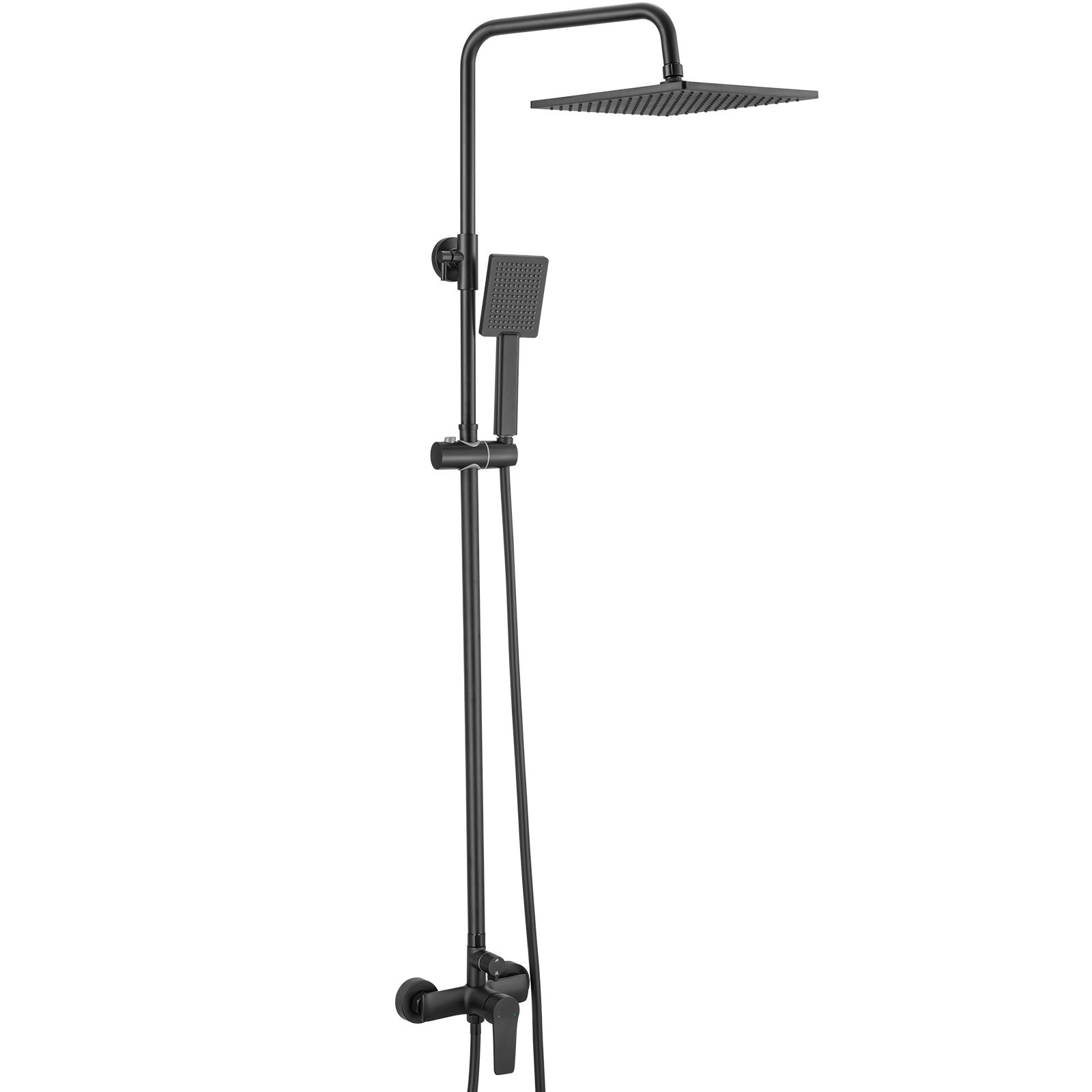 AURALUM MAX Columna de Ducha Negro 2 Funciones Conjunto de Ducha de ...