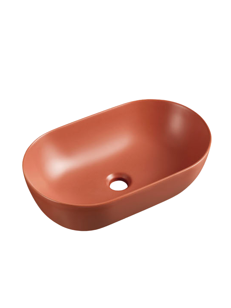 Umywalka nablatowa Uptrend SPARROW owalna, Iron Red mat 1 szt. - Leroy ...