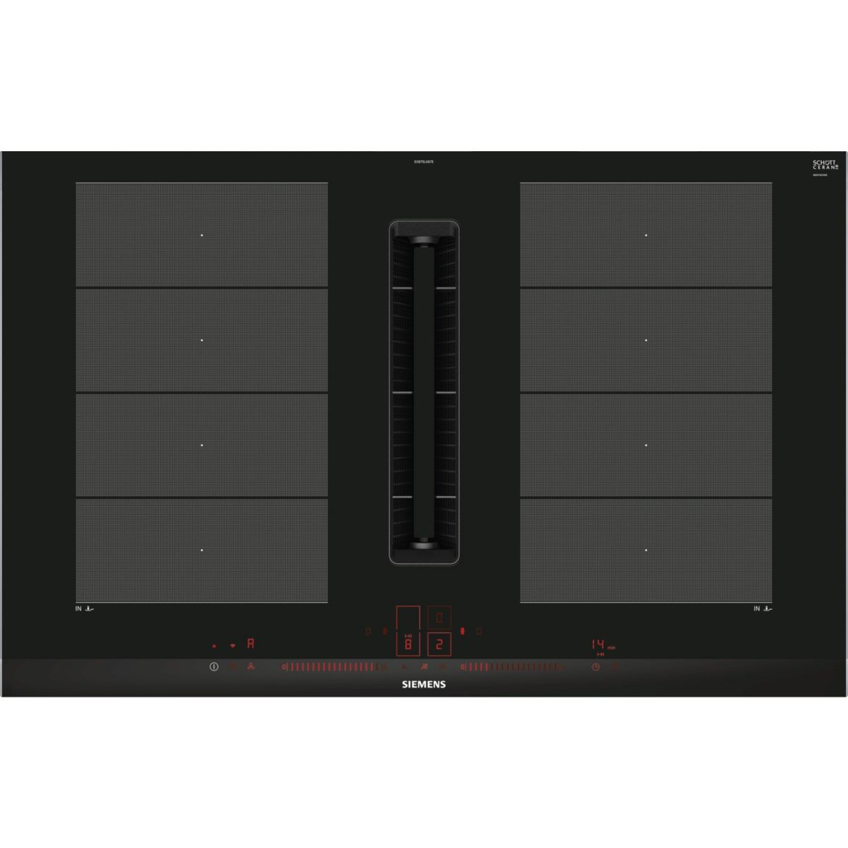 Table de cuisson aspirante induction SIEMENS EX875LX67E Noir | Leroy Merlin