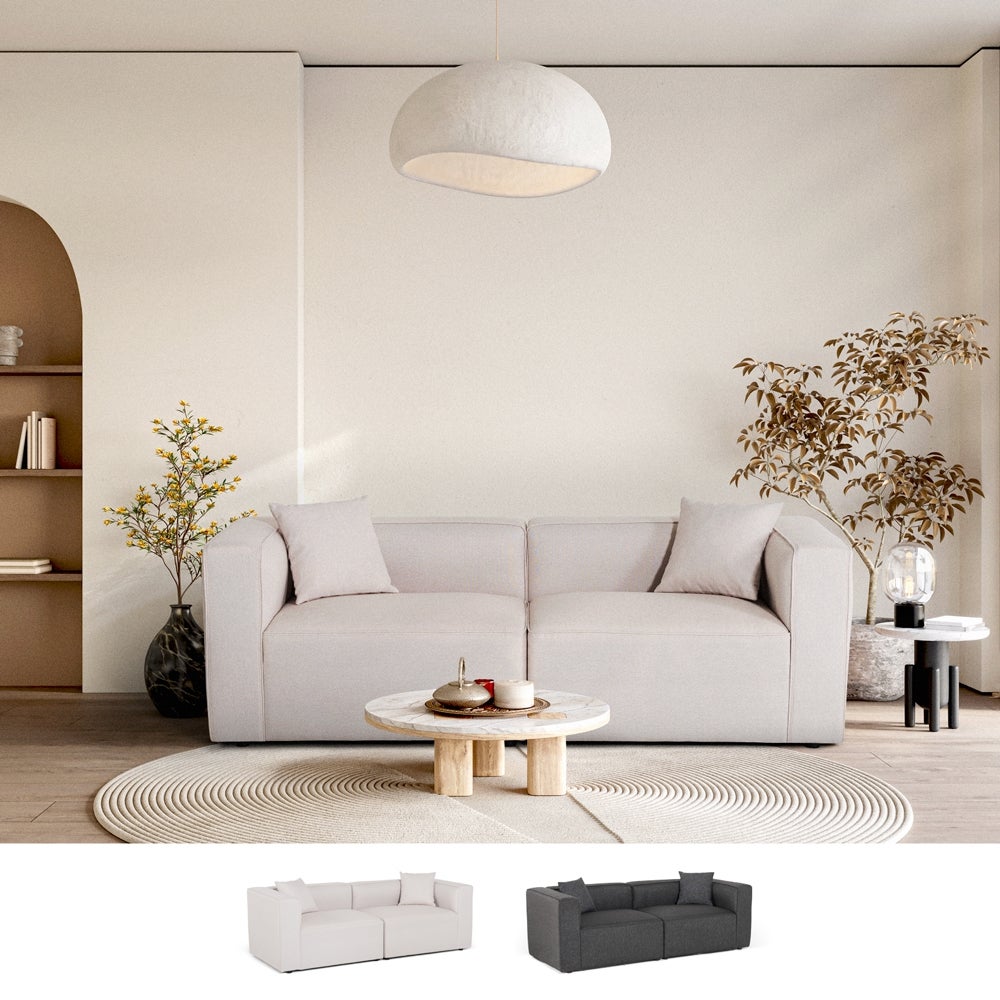 Sofá de 3 plazas modular de tela moderno para el salón Neko - Beige ...
