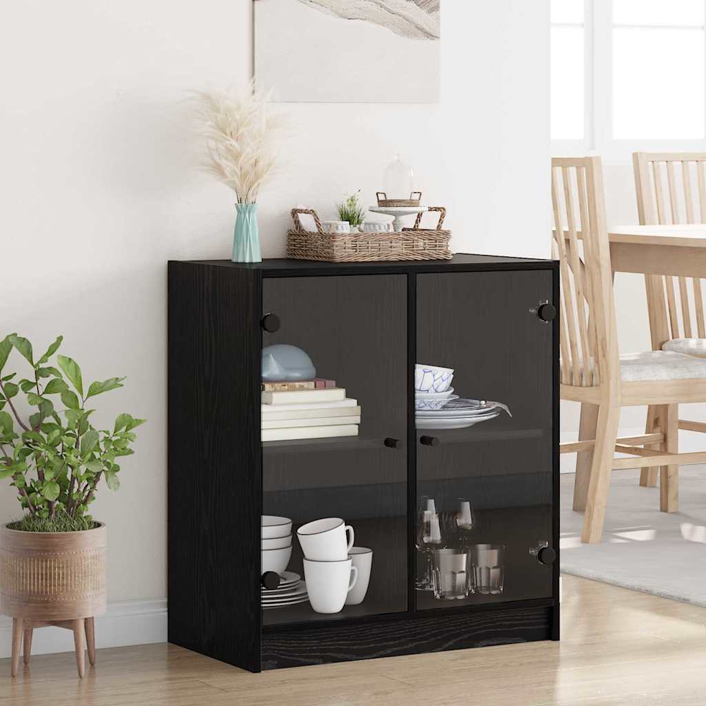 Meuble d'appoint Chêne noir 68 x 37 x 75,5 cm Bois d'ingénierie | Leroy ...