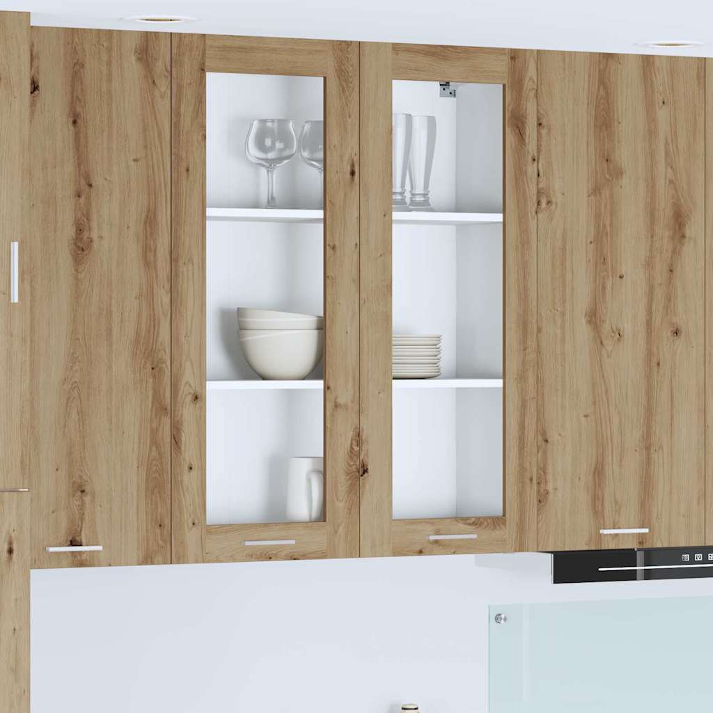 Mueble colgante con puerta Roble artesanal 80 x 31 x 100 cm | Leroy Merlin