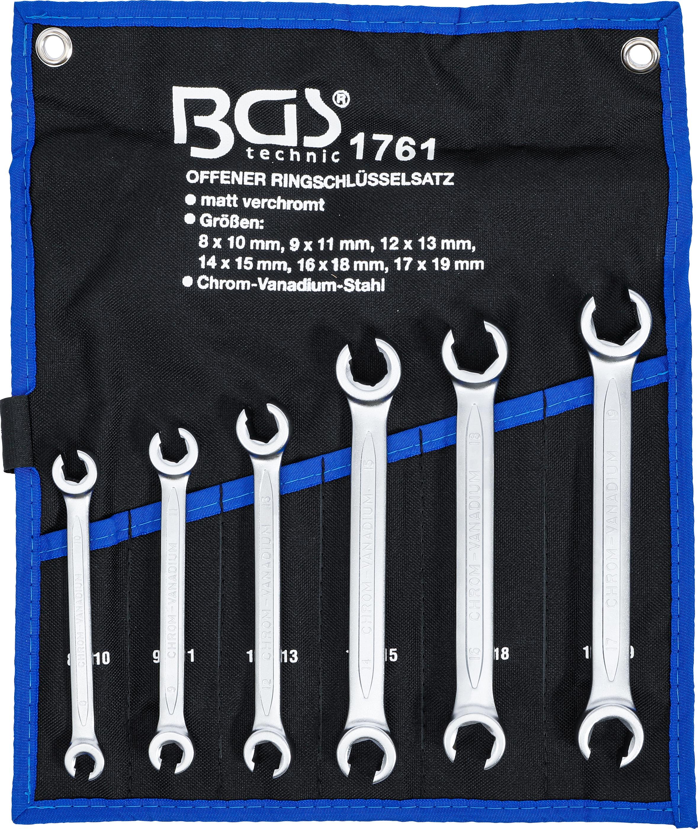 BGS Serie di chiavi a doppio anello aperte | 8 x 10 - 17 x 19 mm | 6 ...