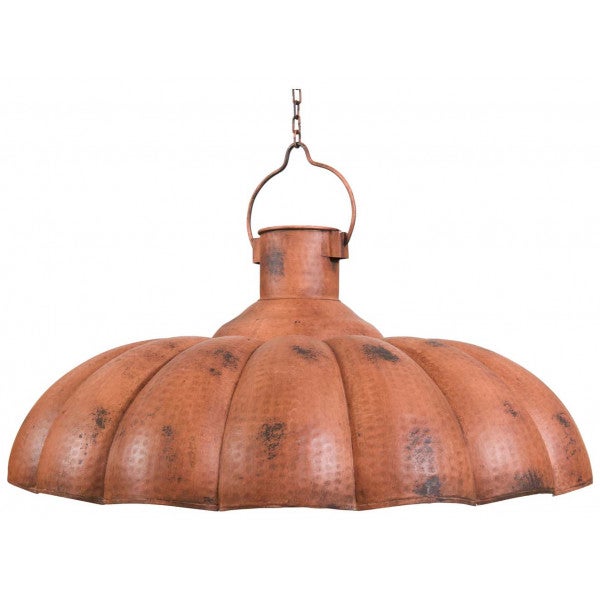 Lustre suspendu du dessin industriel, fait en fer, finition orange ...