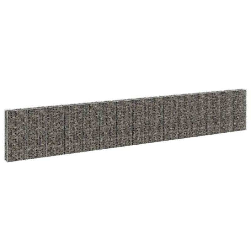 Mur en gabion avec couvercles Acier galvanisé 900x30x150 cm | Leroy Merlin