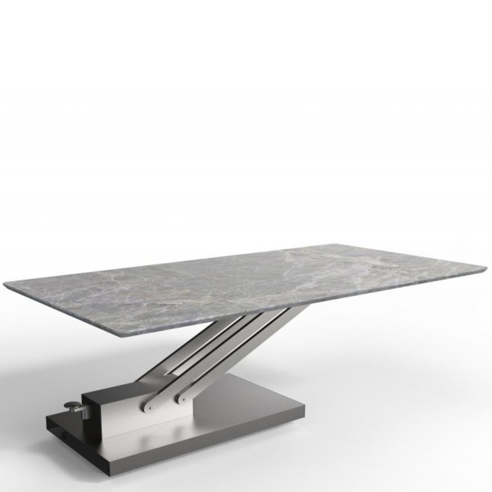 Table basse relevable BRAVO MARBLE GREY plateau céramique finition ...