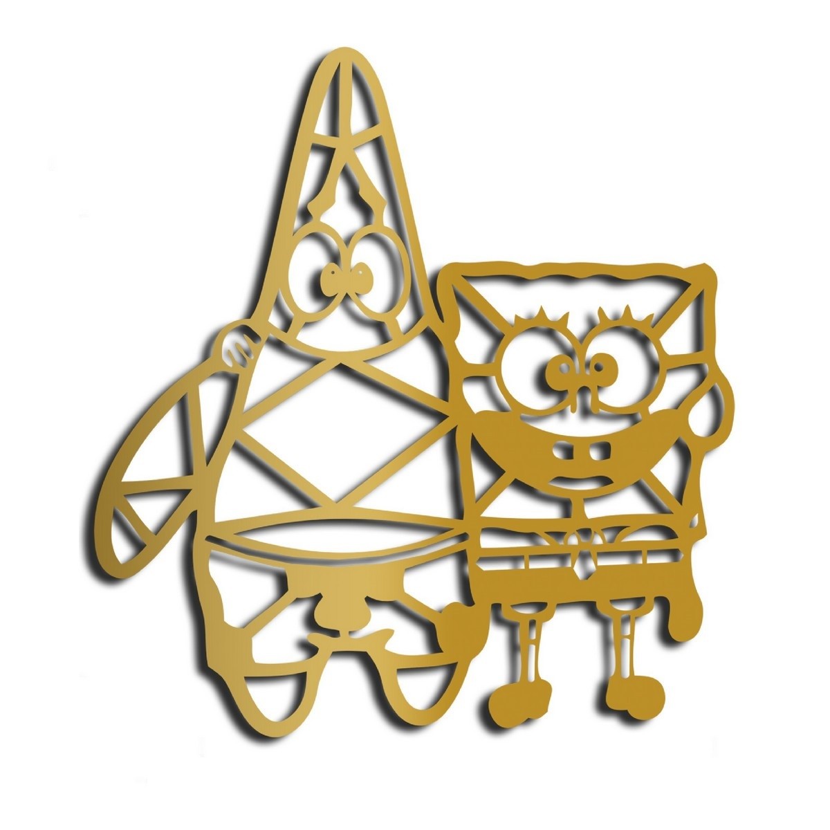 Décoration en Métal Bob l'éponge 1, Métal, Or, EPIKASA | Leroy Merlin