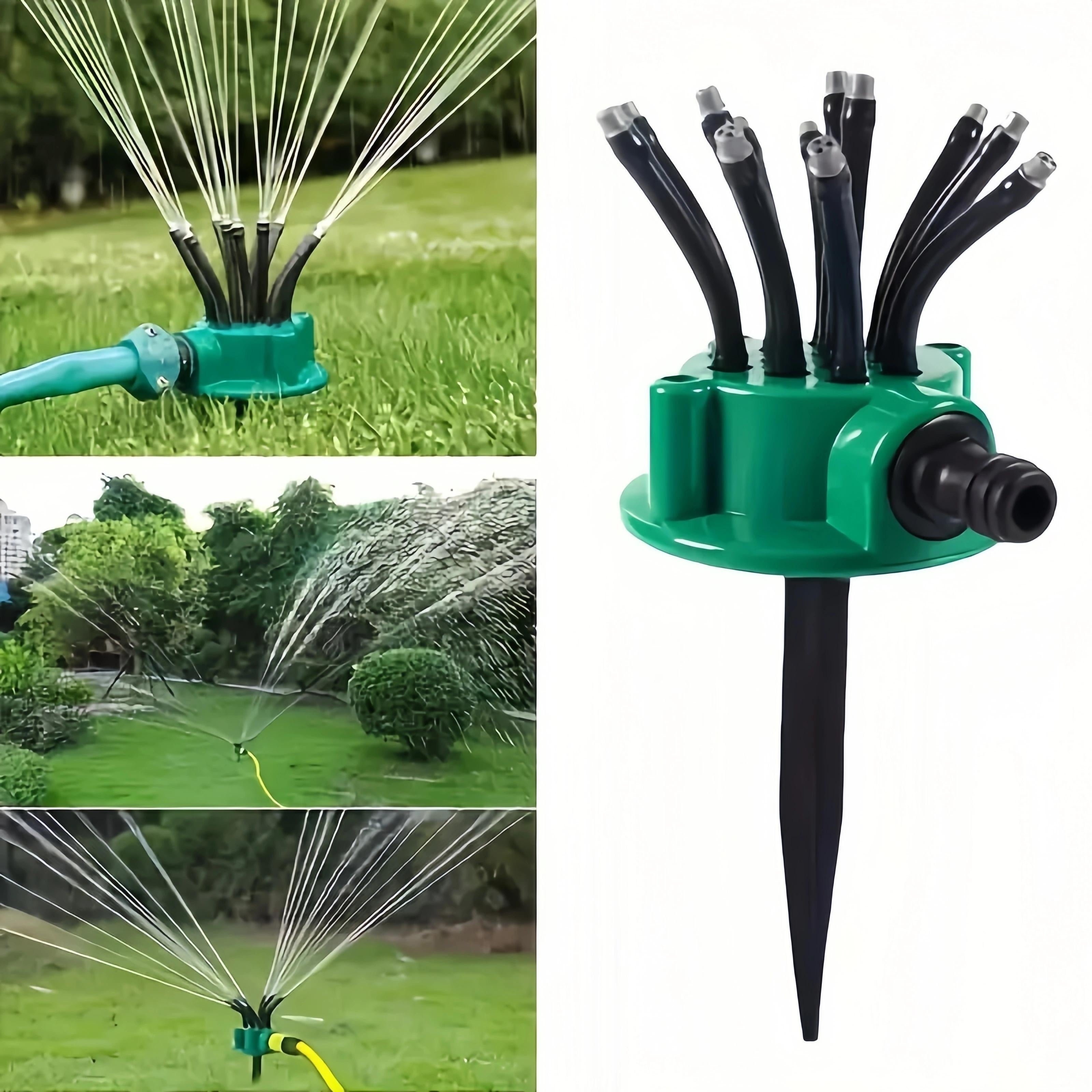 Arroseur de jardin automatique multi-têtes à 360 degrés, système d ...