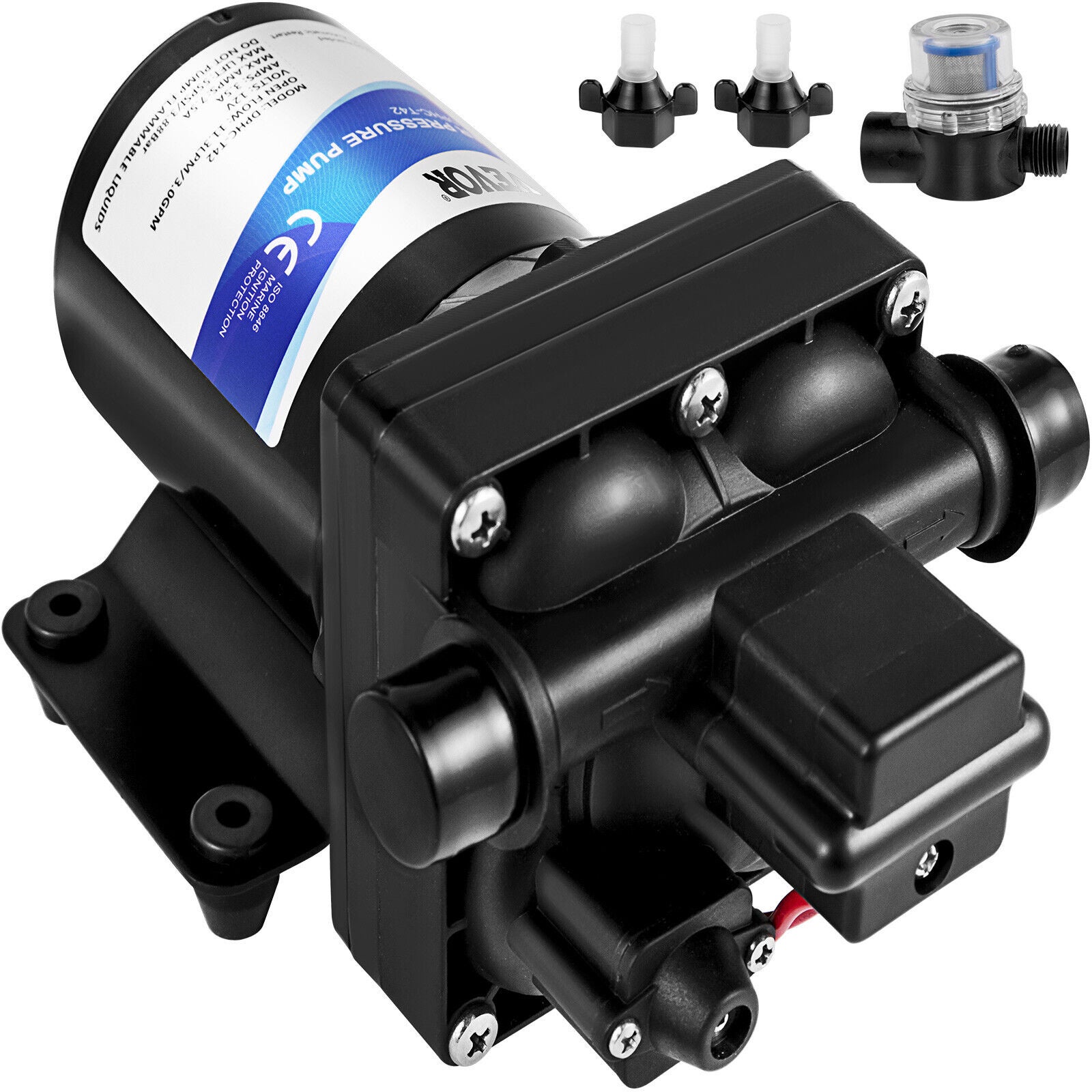 Vevor Pompa a membrana per acqua Pompa a spruzzo autoadescante 12V 3 ...