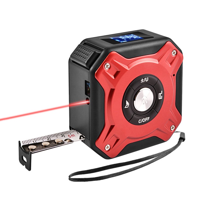 Télémètre laser，Mètre ruban 3 en 1 avec télémètre laser : mètre ruban ...