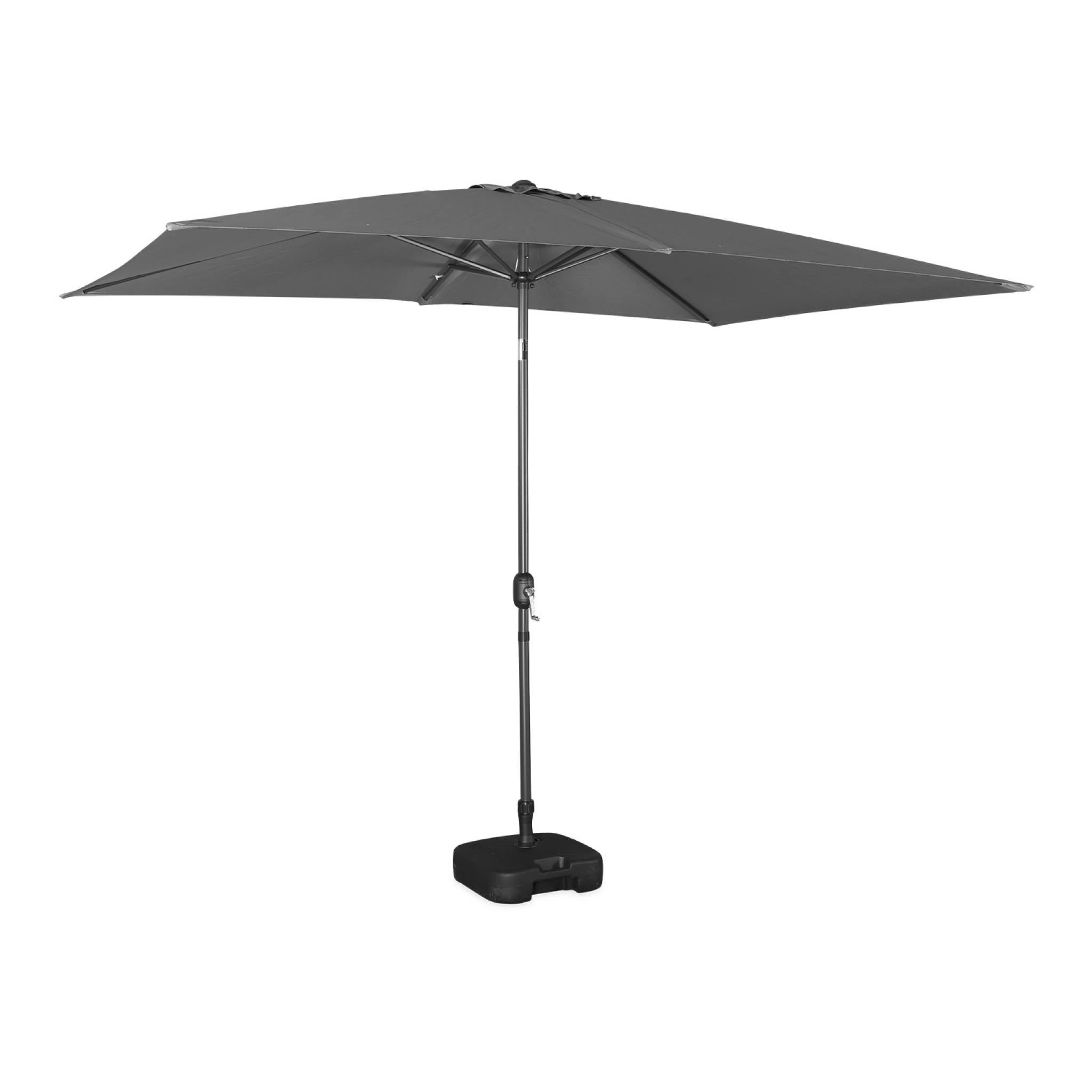 Parasol rectangular 2x3m, Touquet, Gris, 300x198x243 cm | Leroy Merlin