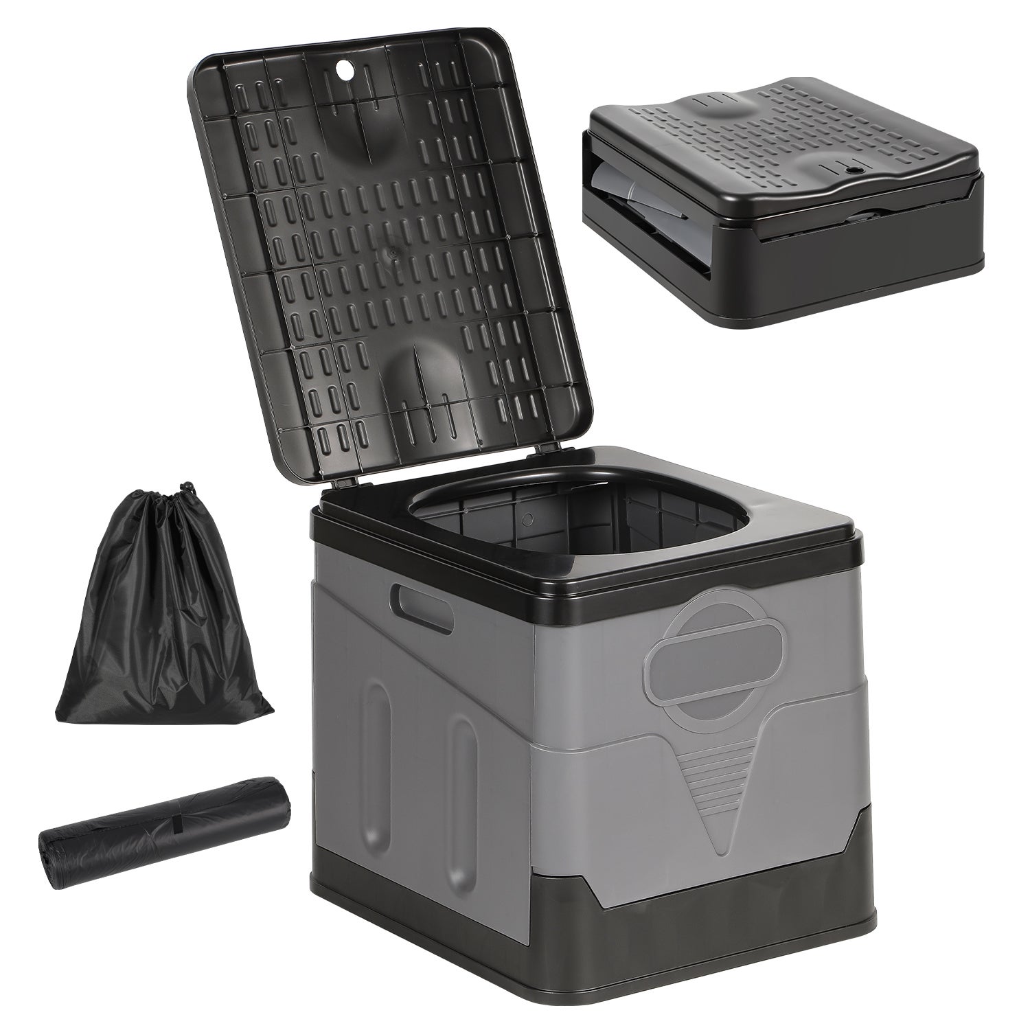 Toilette Portable 20L, pliables, Toilettes de Camping 30.5x26.5x29cm ...